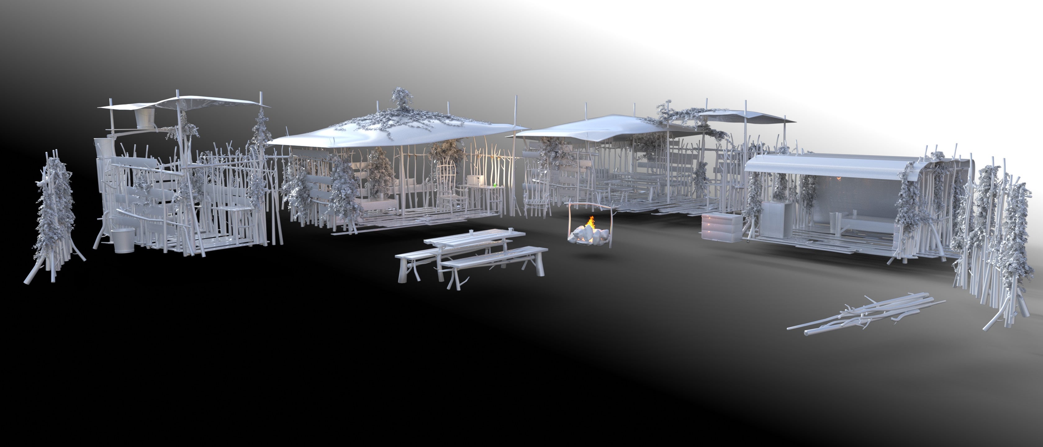 PW Jungle Camp Set | Daz 3D