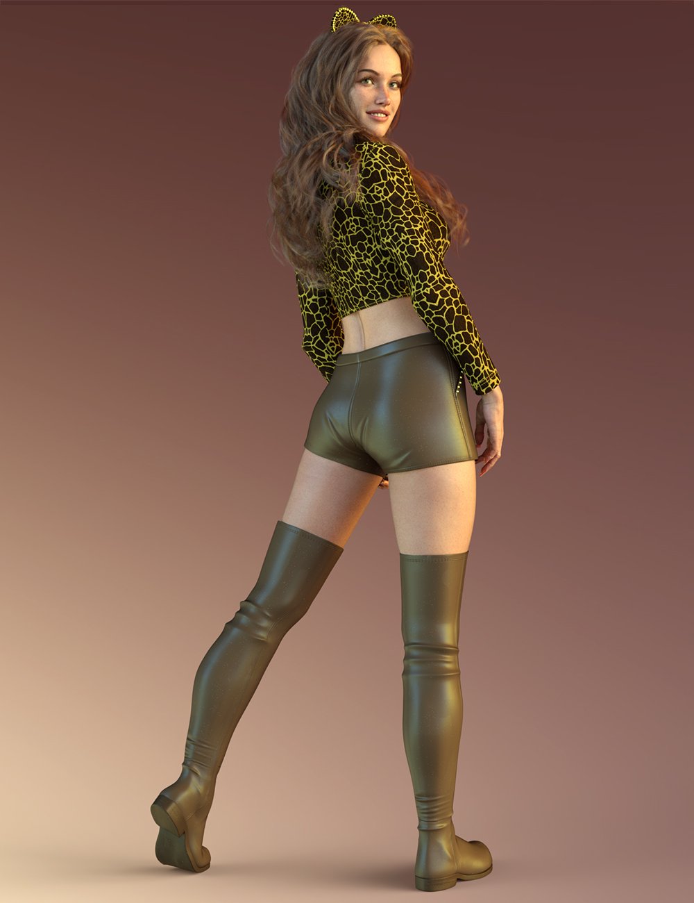 Animal Print GoGo Style Outfit for Genesis 9 | Daz 3D