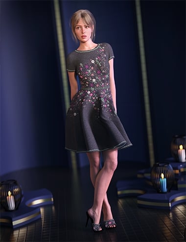 dForce Marceline Dress for Genesis 9 | Daz 3D