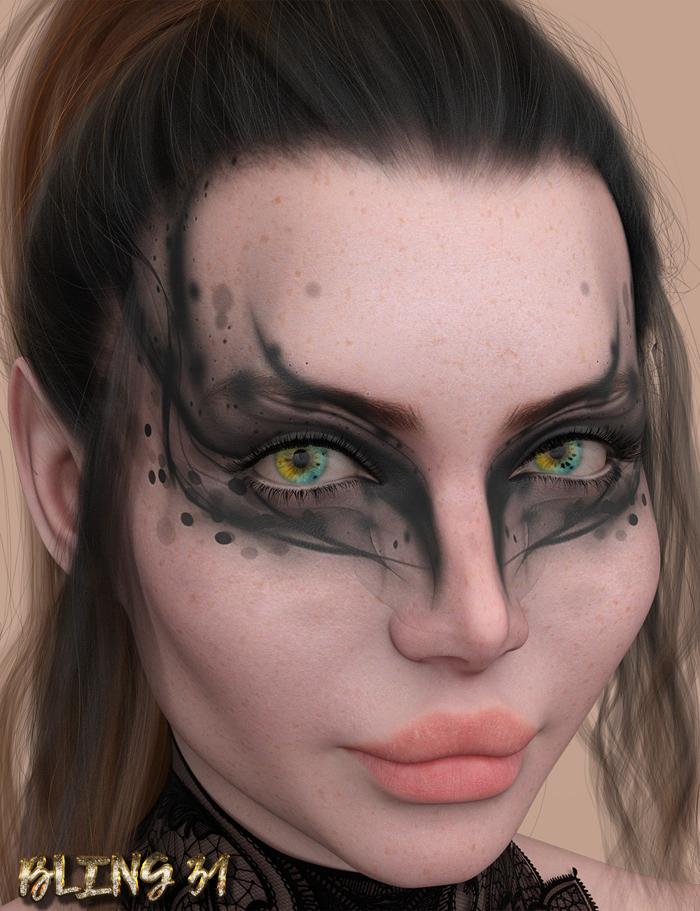 Bold Look Makeup LIE for Genesis 9 | Daz 3D