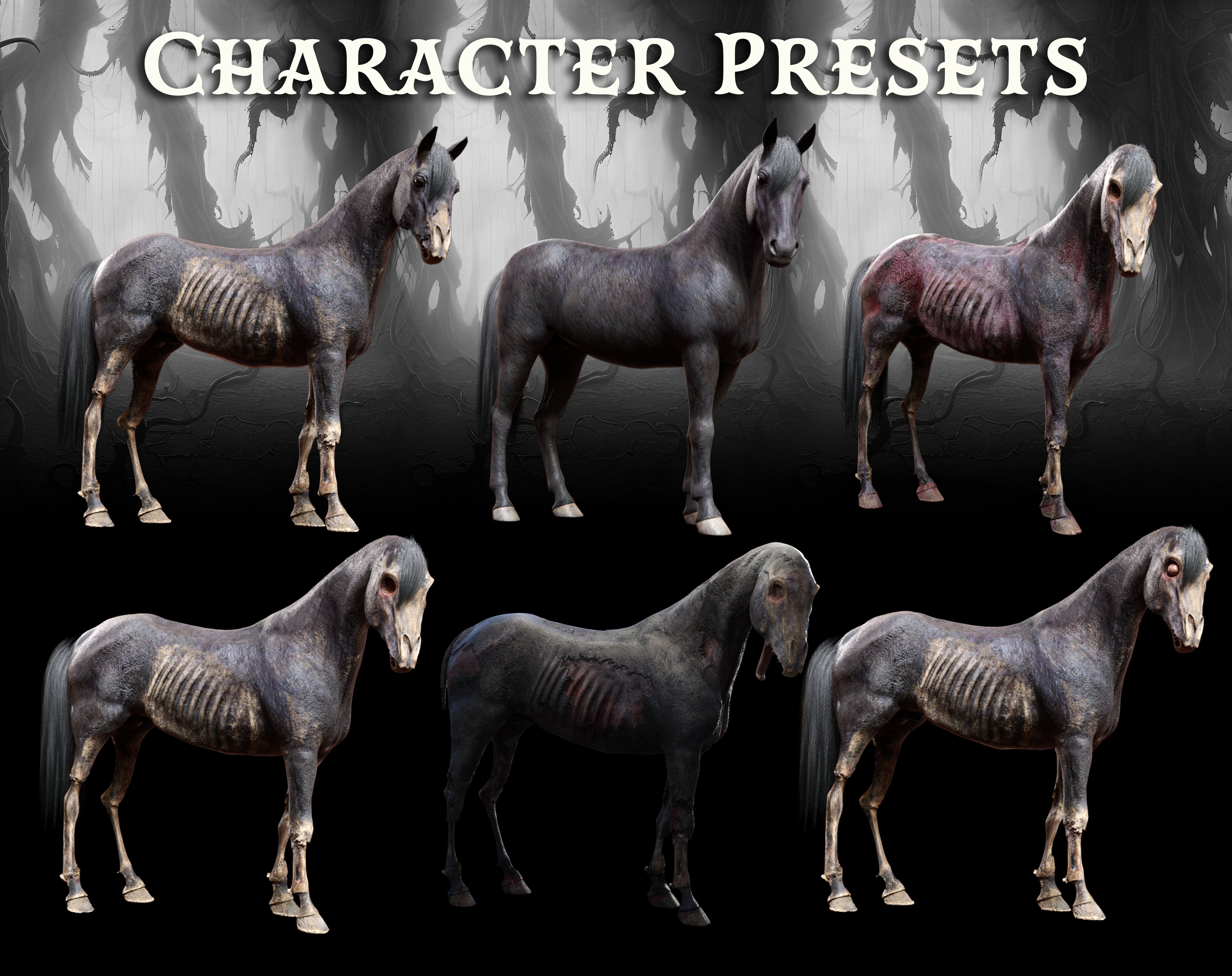 M3D Zombie Horse for Daz Horse 2 | Daz 3D
