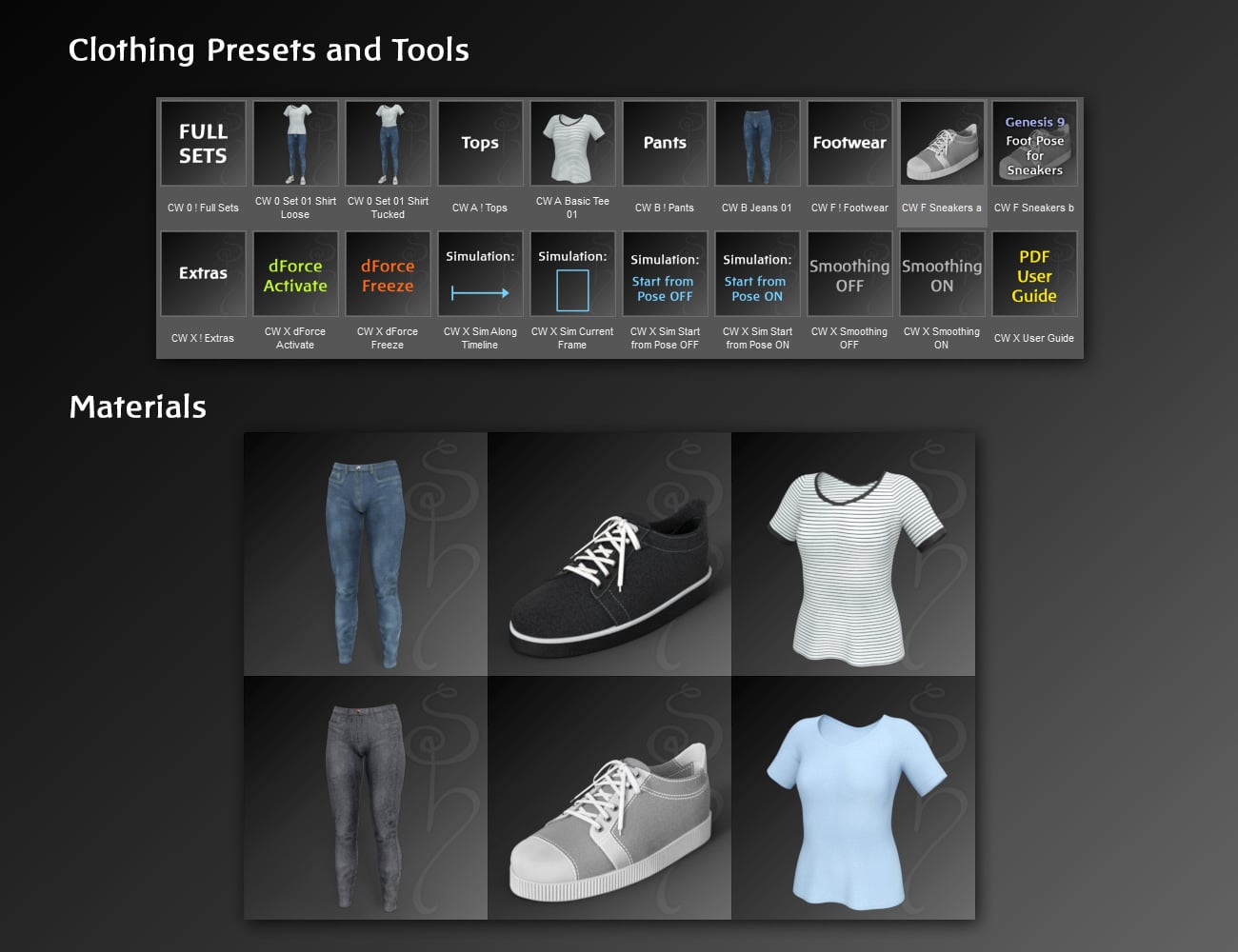dForce Capsule Wardrobe 01 for Genesis 9 | Daz 3D