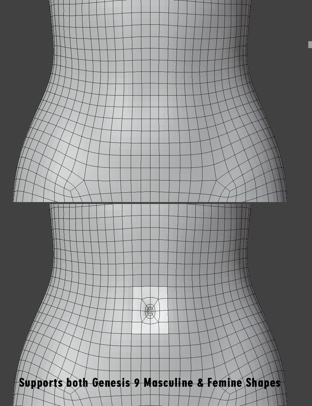 Geo-Grafting Navel and Nipples for Genesis 9 | Daz 3D