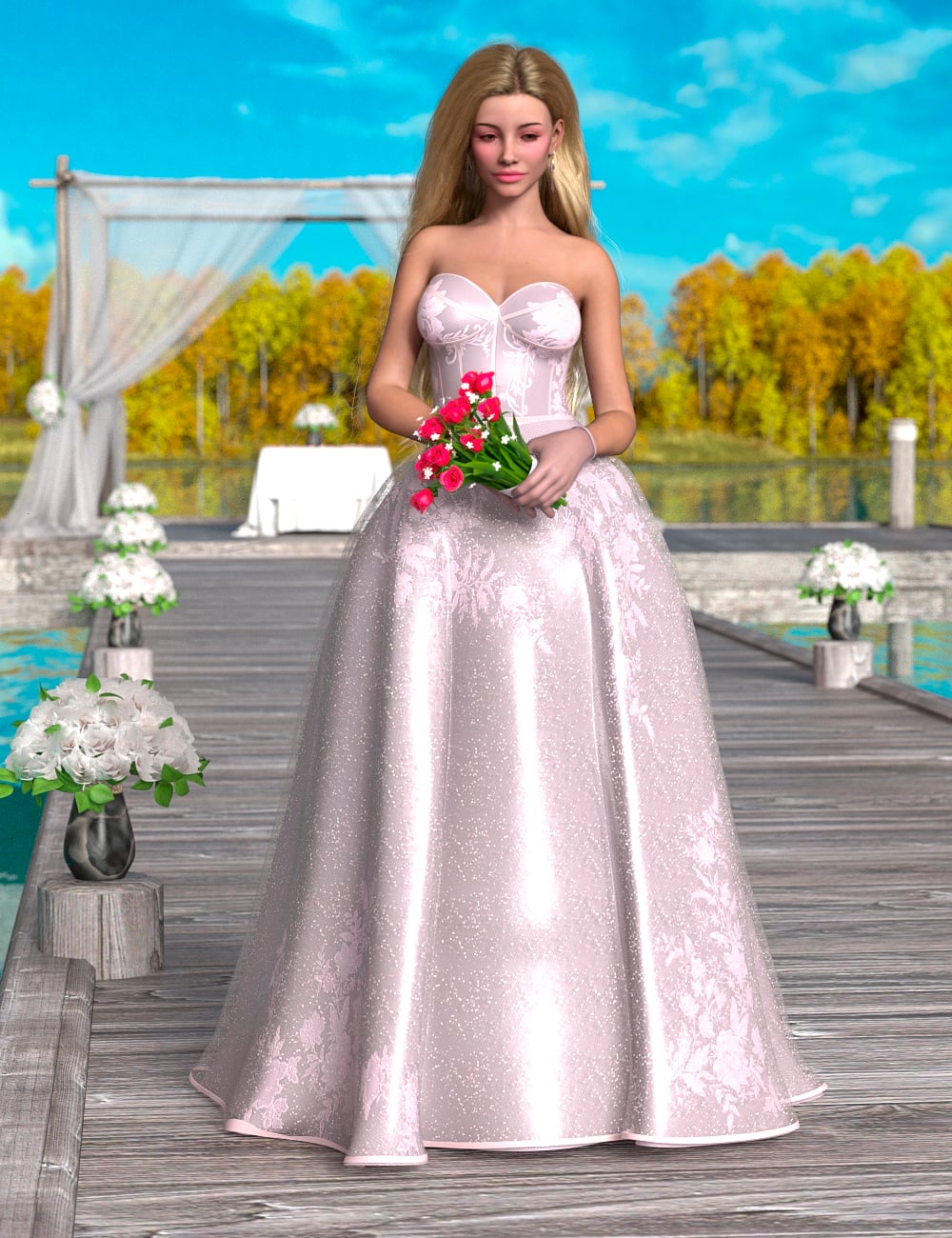 dForce Nightmare Wedding Mega Set for Genesis 8 and 8.1 Females and ...