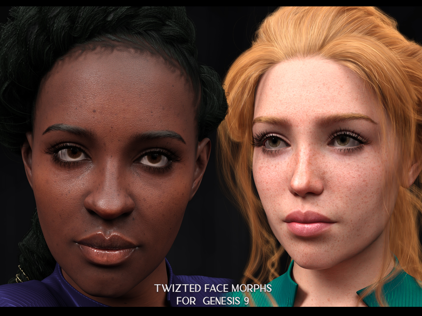 Twizted Face Morphs for Genesis 9 | Daz 3D