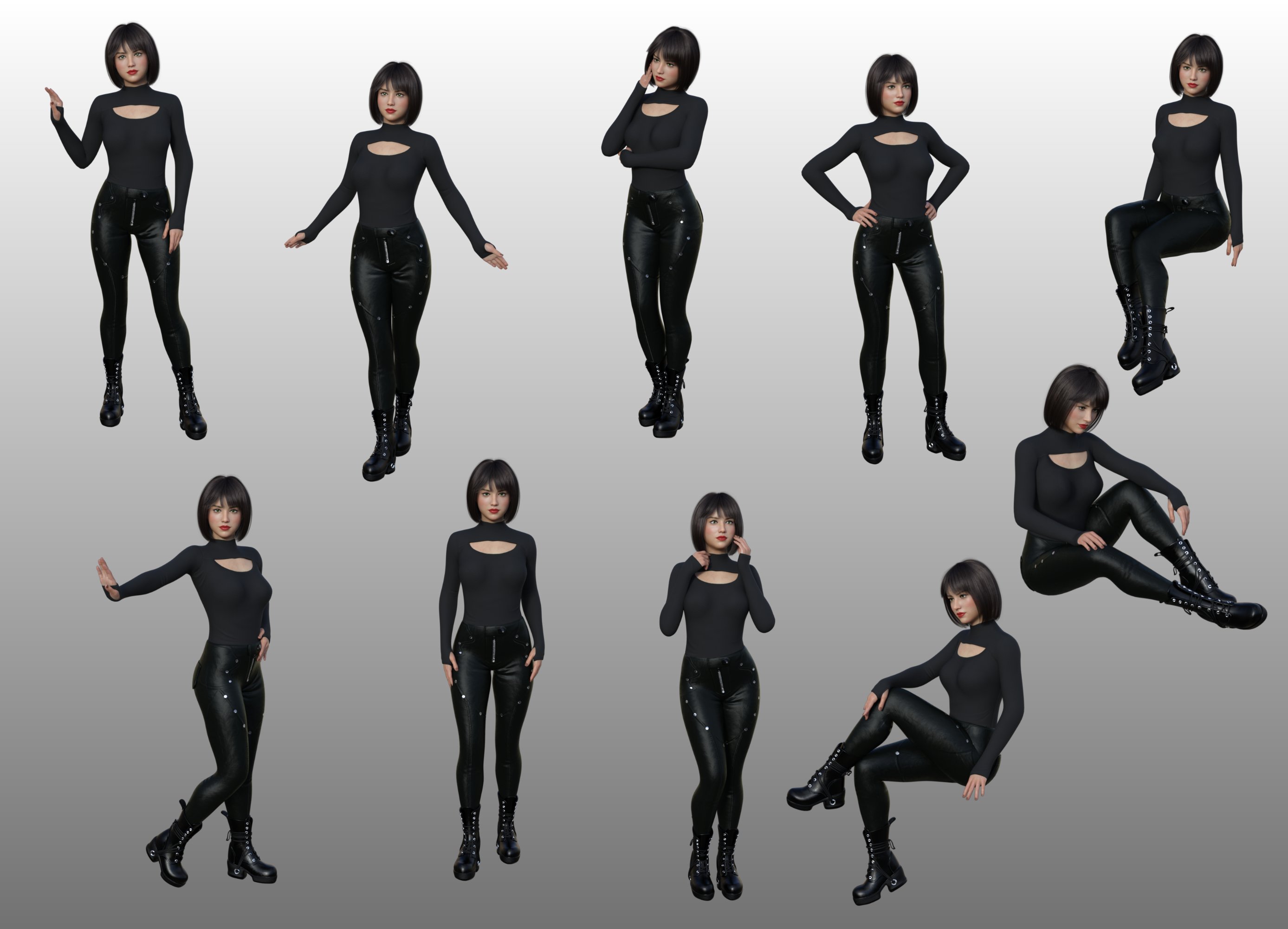 FG Modern Gothic Poses for Genesis 8 Female | Daz 3D