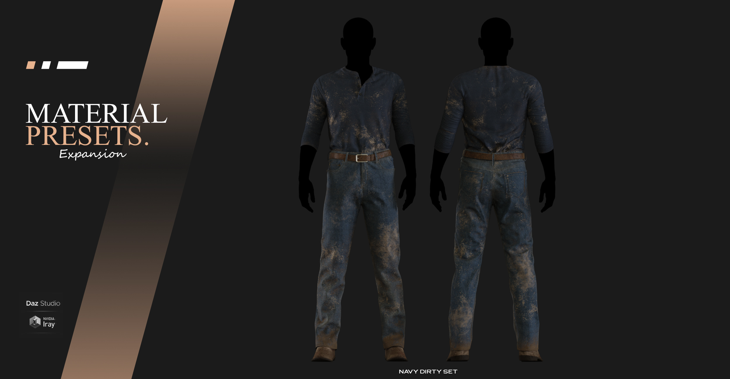 MI Henley Casual Outfit Texture Add-On | Daz 3D