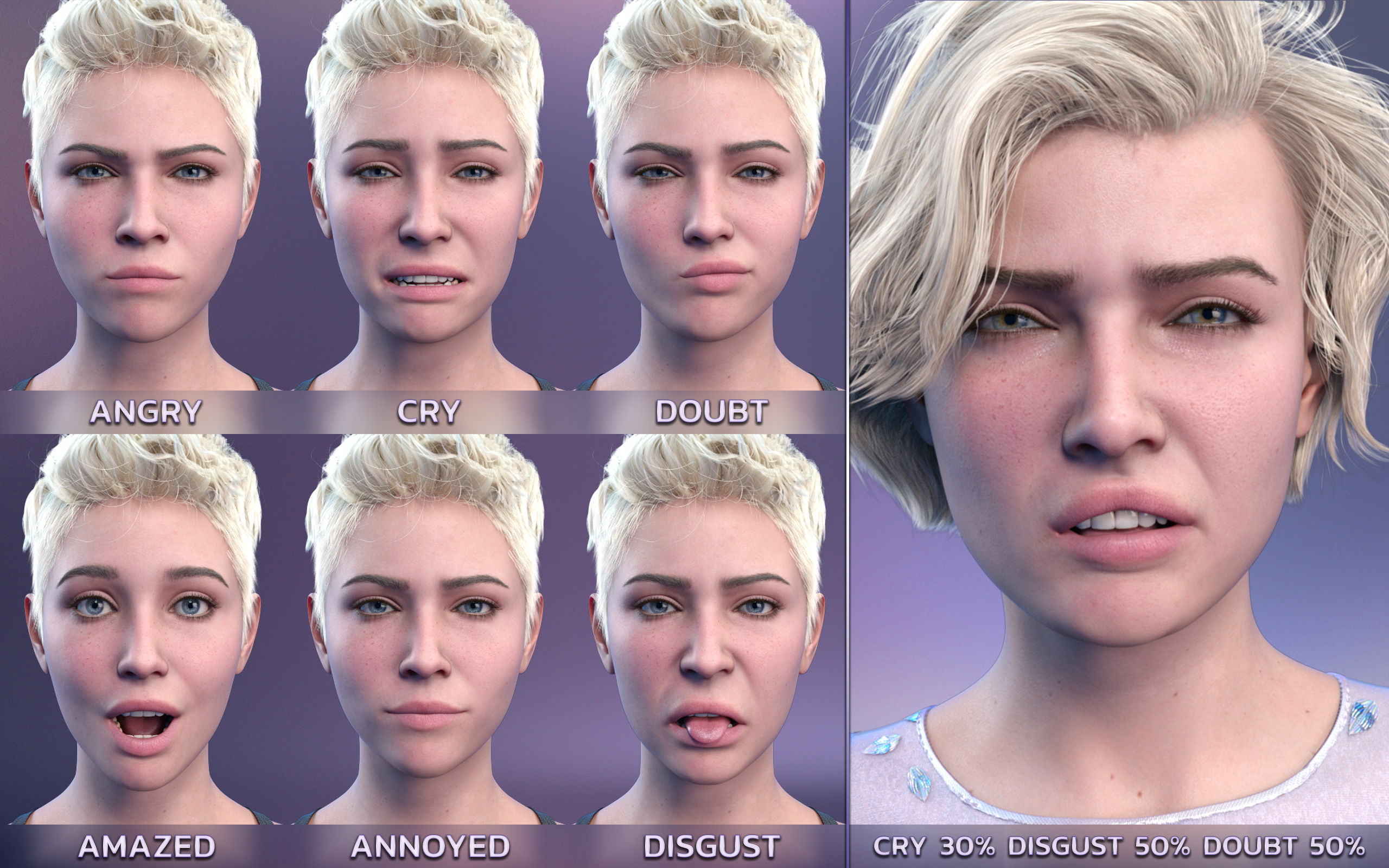 PTF Life Expressions for Genesis 9 | Daz 3D