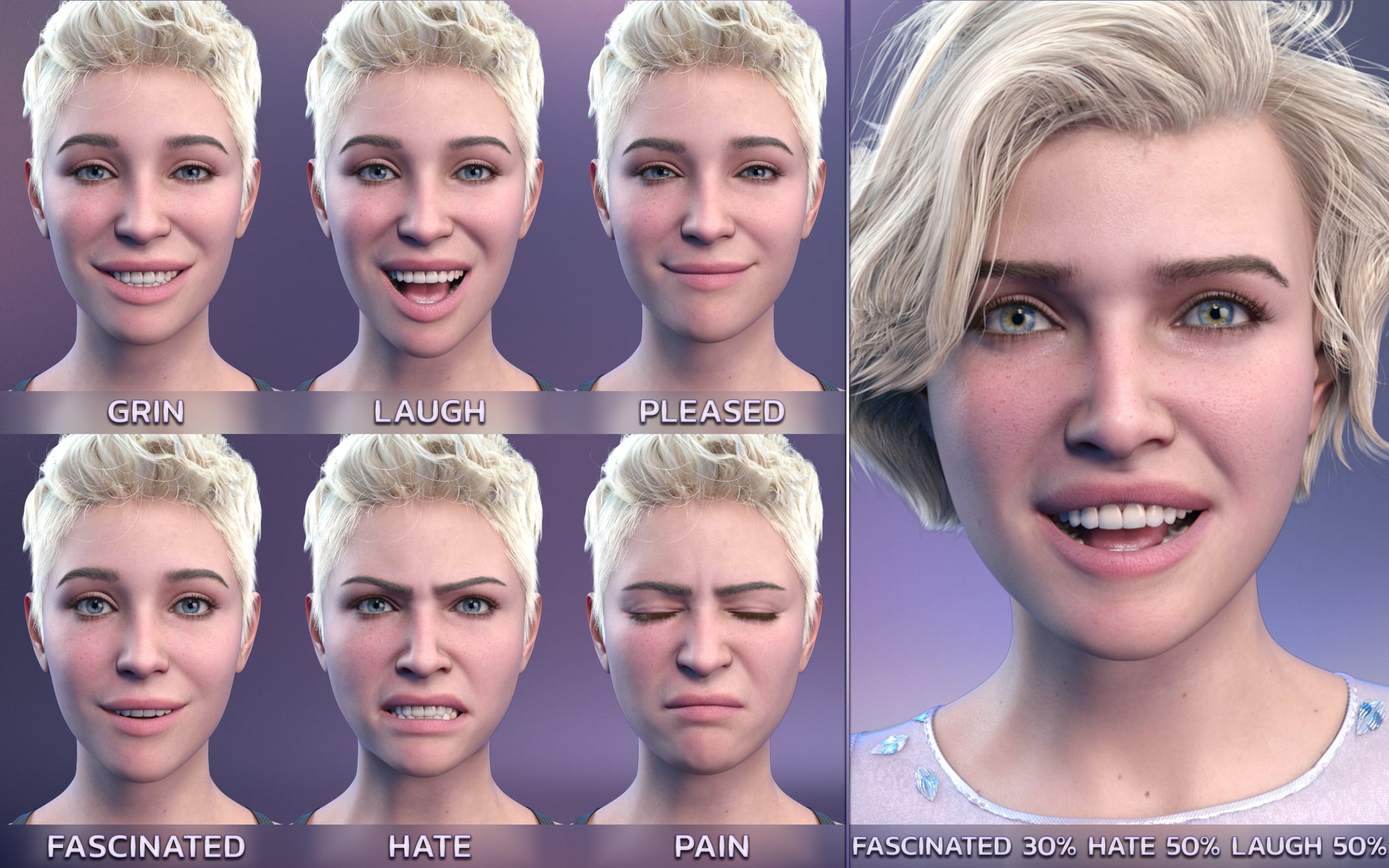 PTF Life Expressions for Genesis 9 | Daz 3D