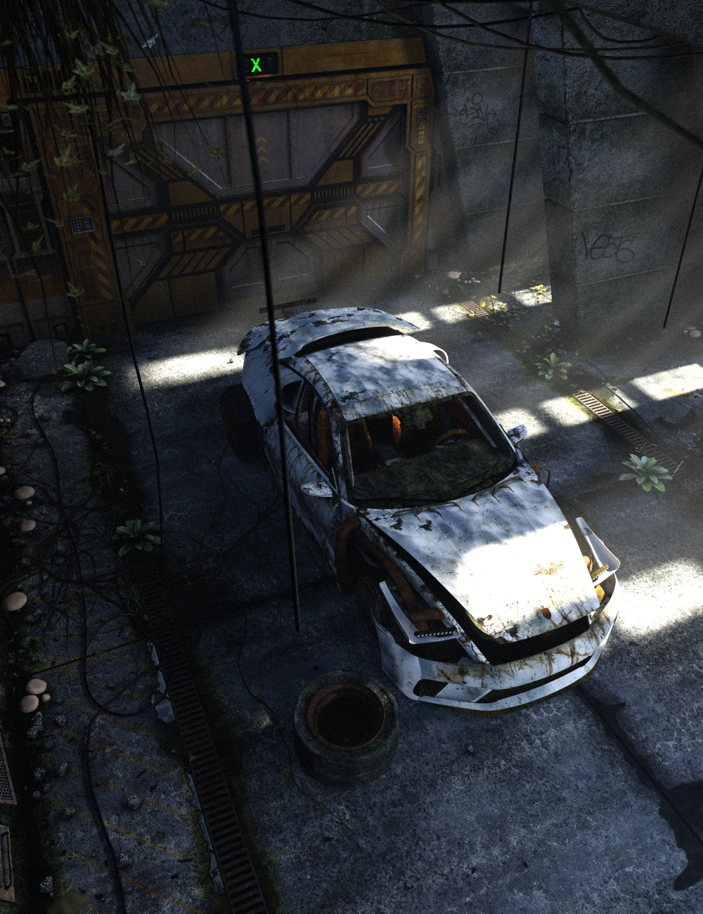 Dystopian Garage | Daz 3D