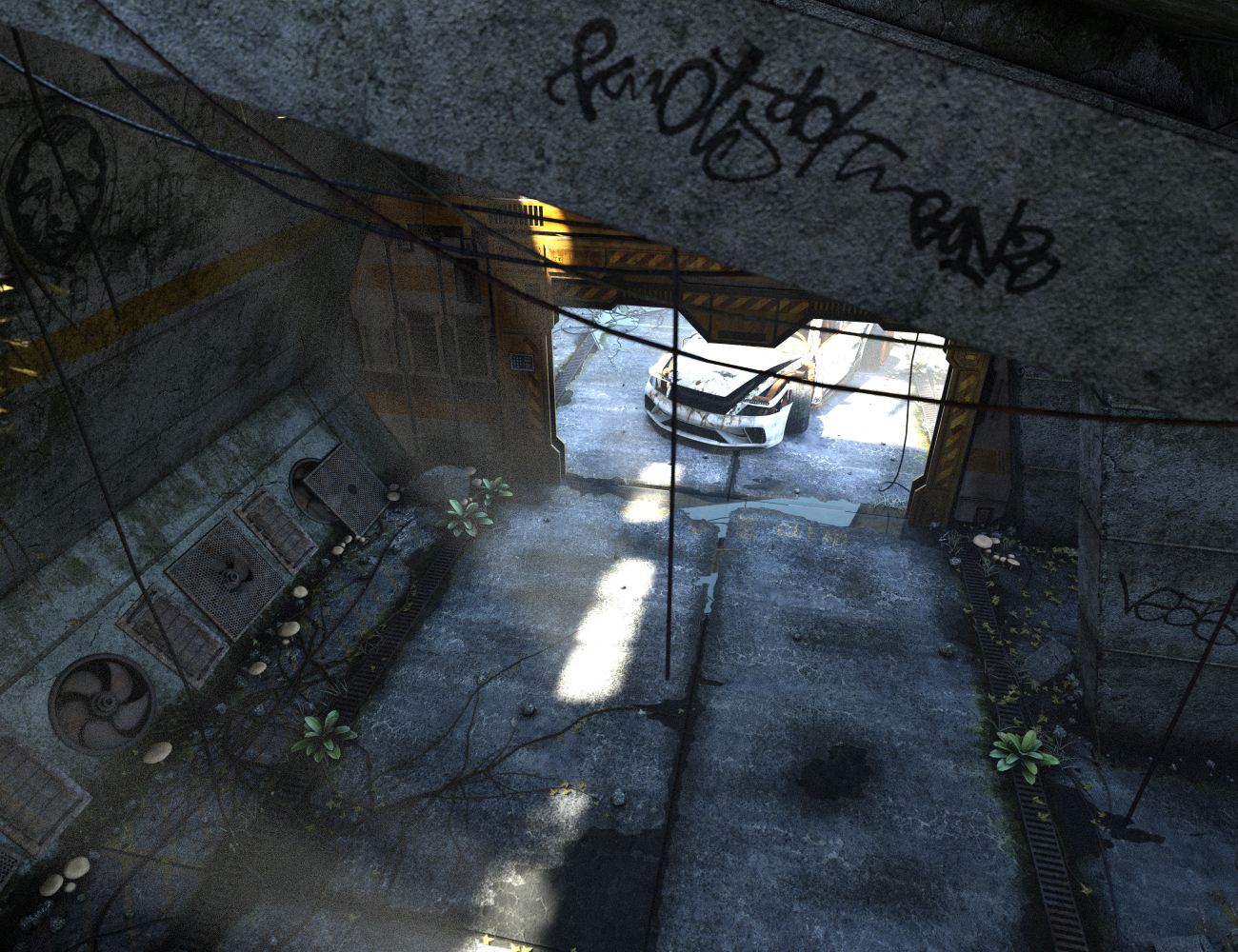 Dystopian Garage | Daz 3D