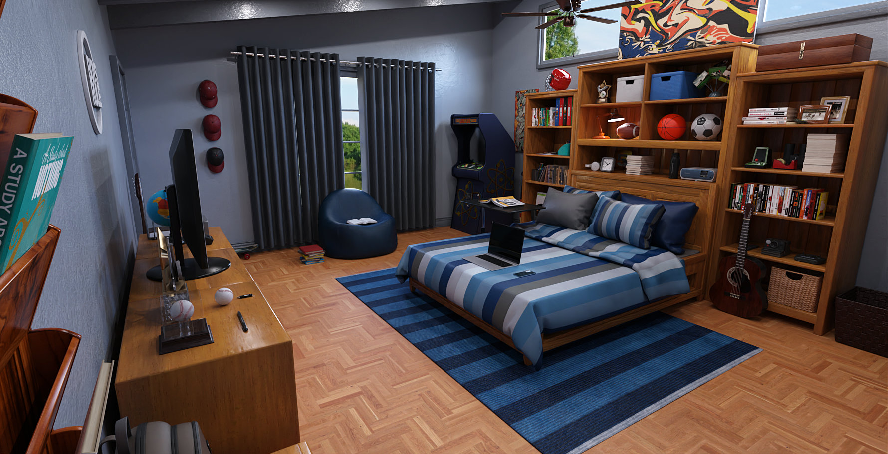 FG Boy's Bedroom Scene | Daz 3D