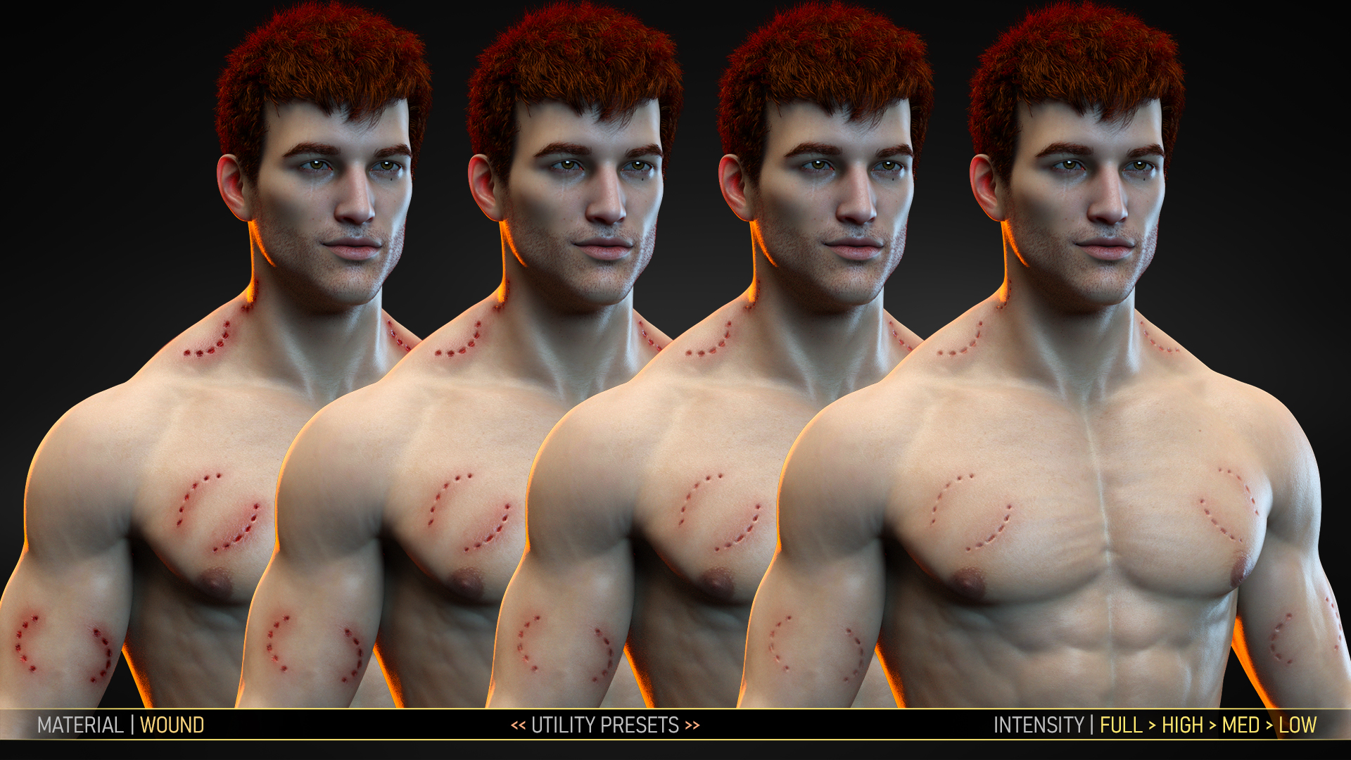 HD Bite Marks for Genesis 8 and 8.1 Males | Daz 3D