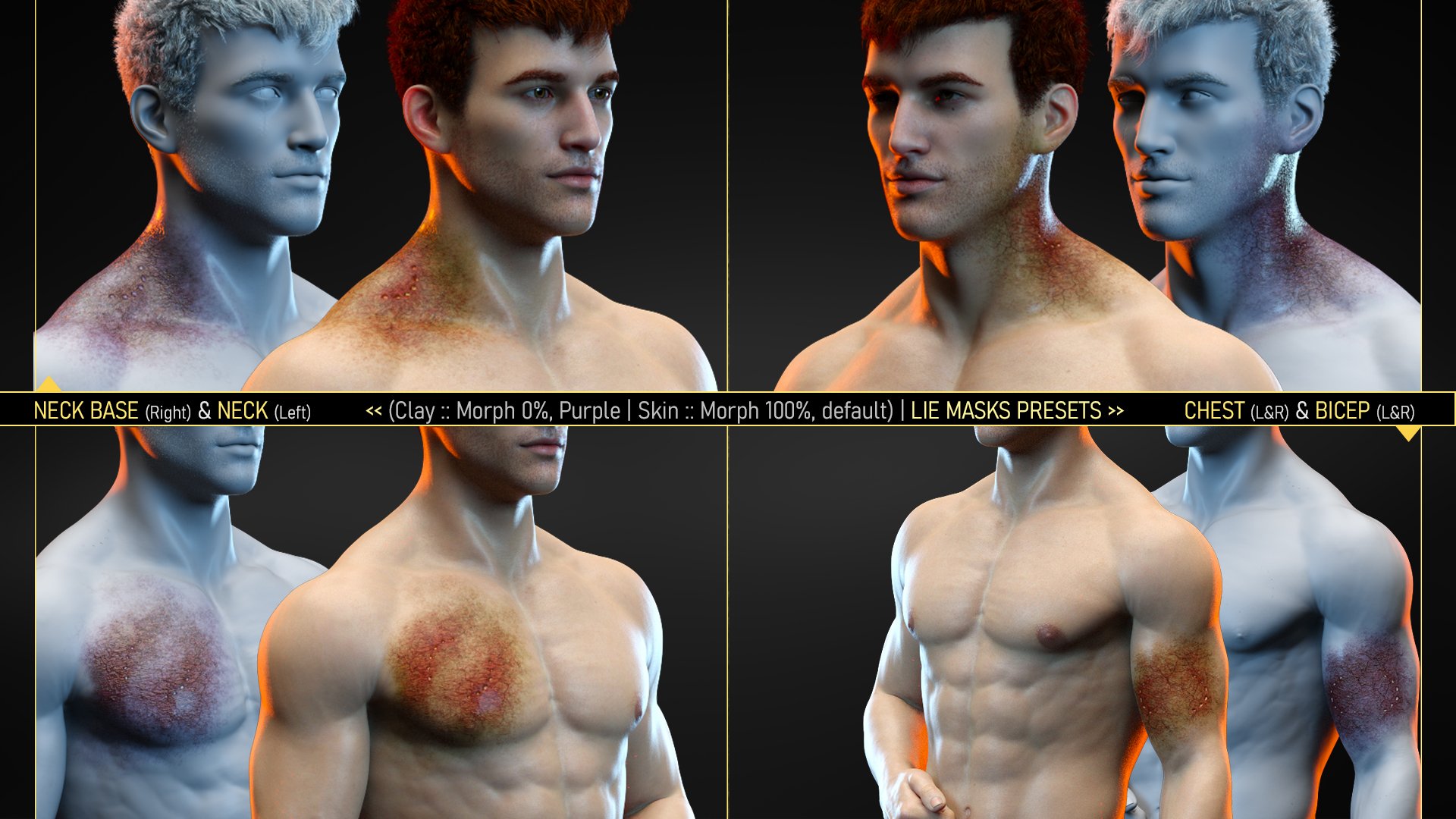 Hd Bite Marks Infected Add On For Genesis 8 And 8 1 Males Daz 3d