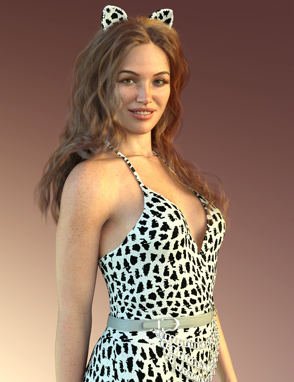 dForce Animal Print Jumpsuit for Genesis 9 | Daz 3D