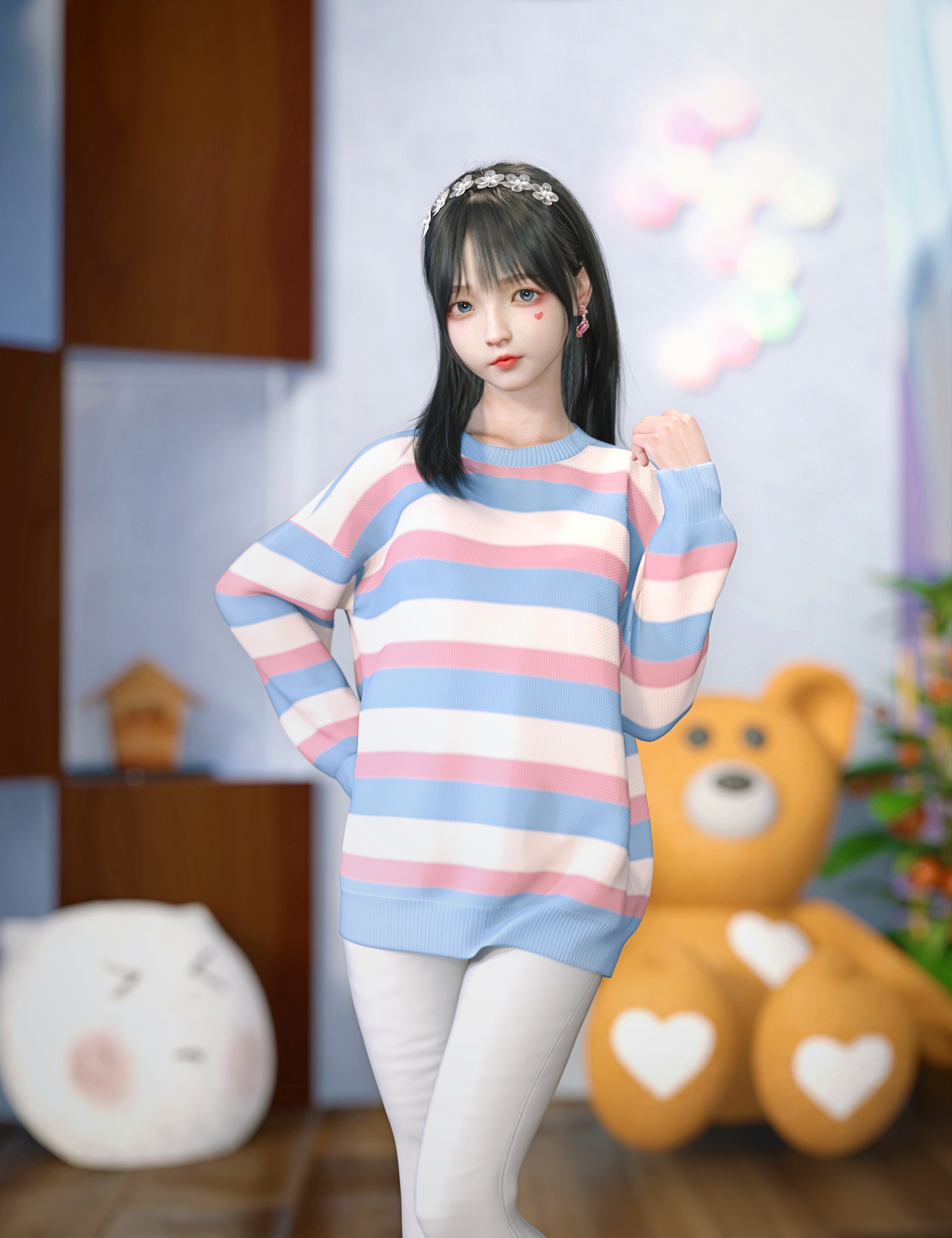 dForce SU Sweater Suit for Genesis 8 and 8.1 Females and Genesis 9 | Daz 3D