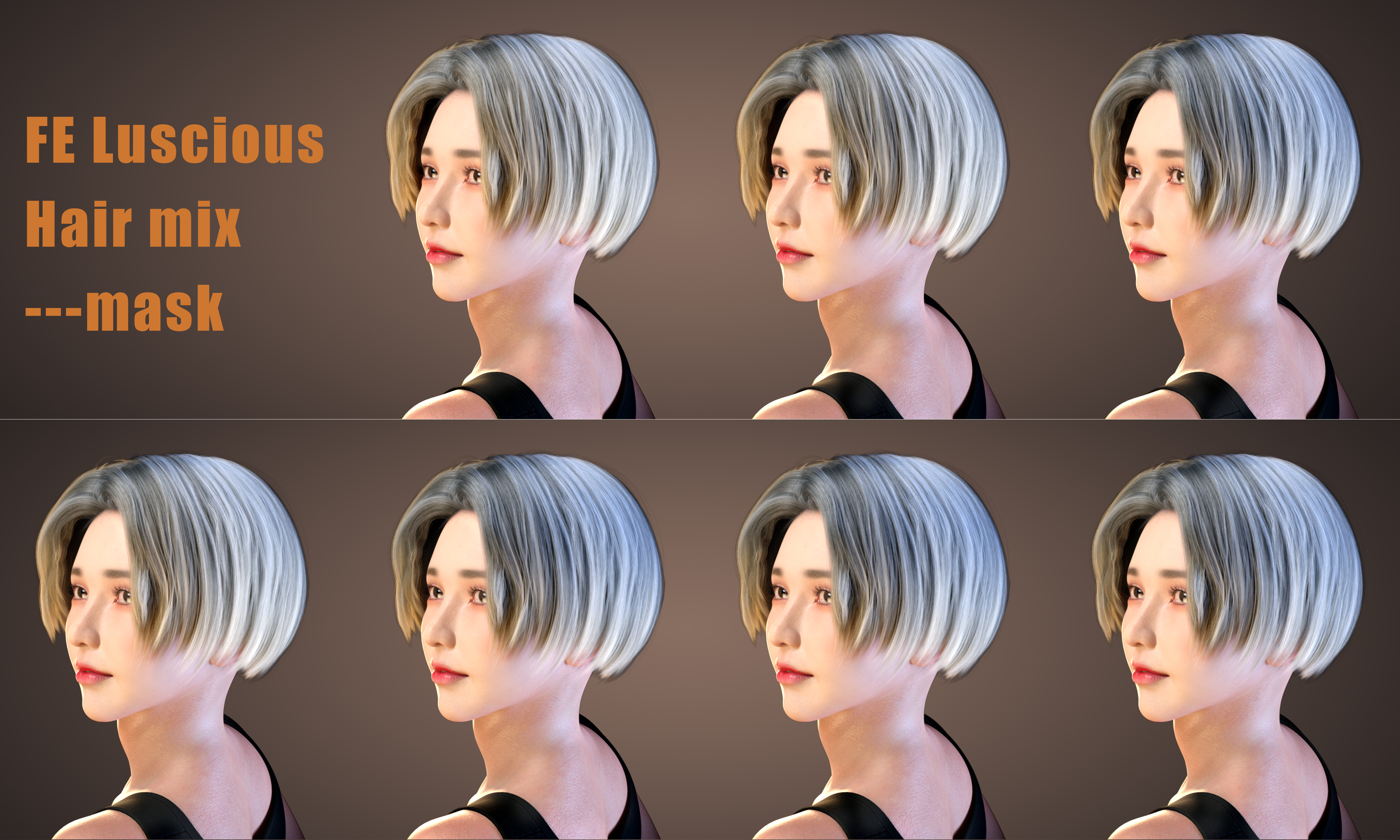 FE Luscious Hair for Genesis 8 and 8.1 Female | Daz 3D