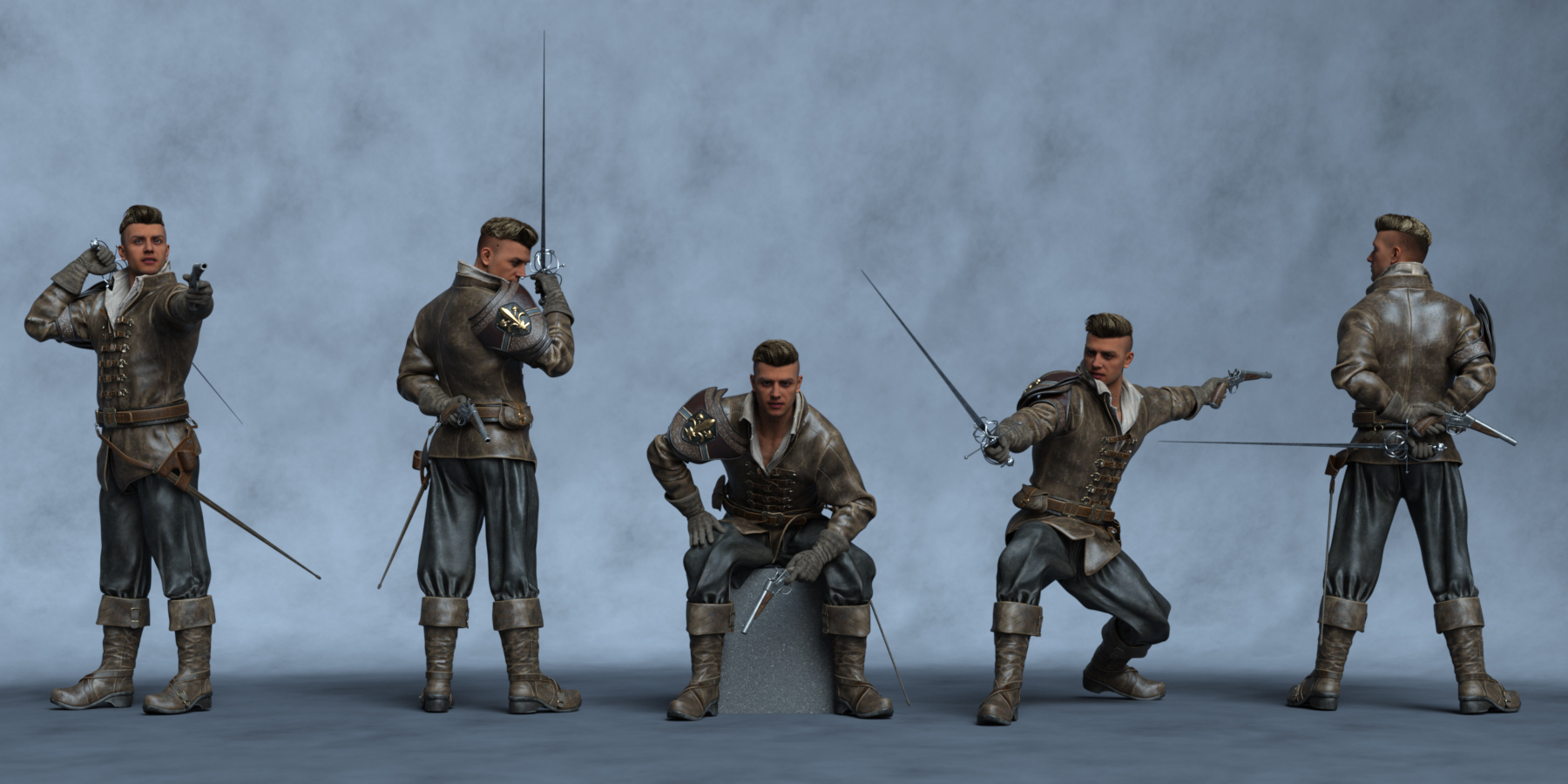 The Guardian Poses for Michael 9 | Daz 3D