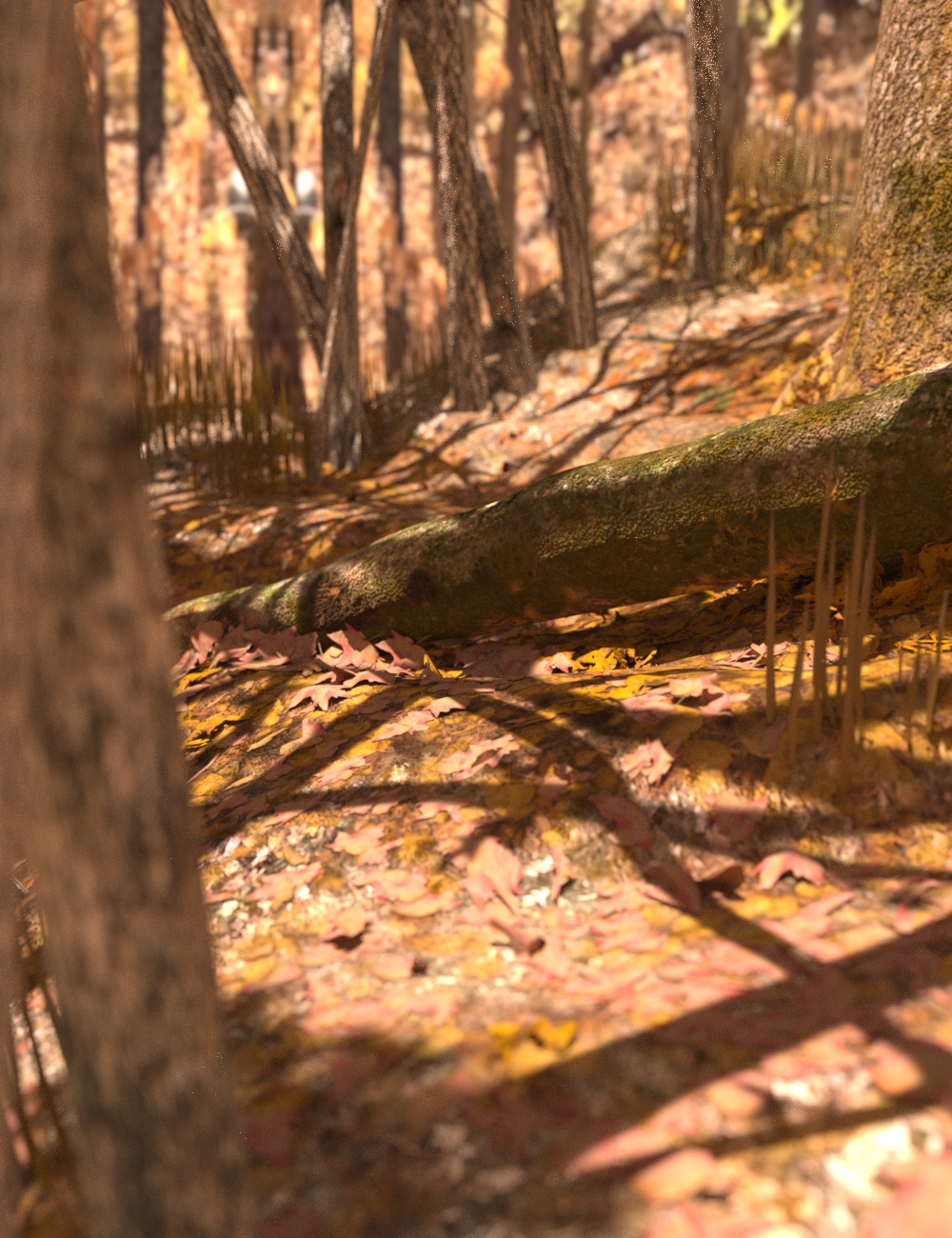 Fall Woods Vignette HD Scene | Daz 3D