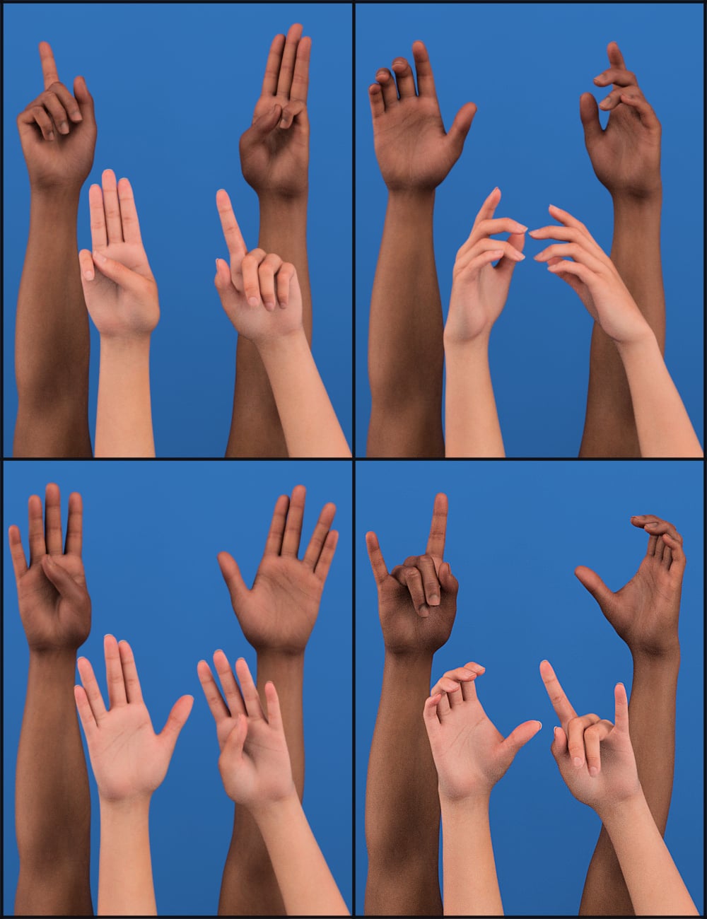 Just Hands Poses for Genesis 9 | Daz 3D