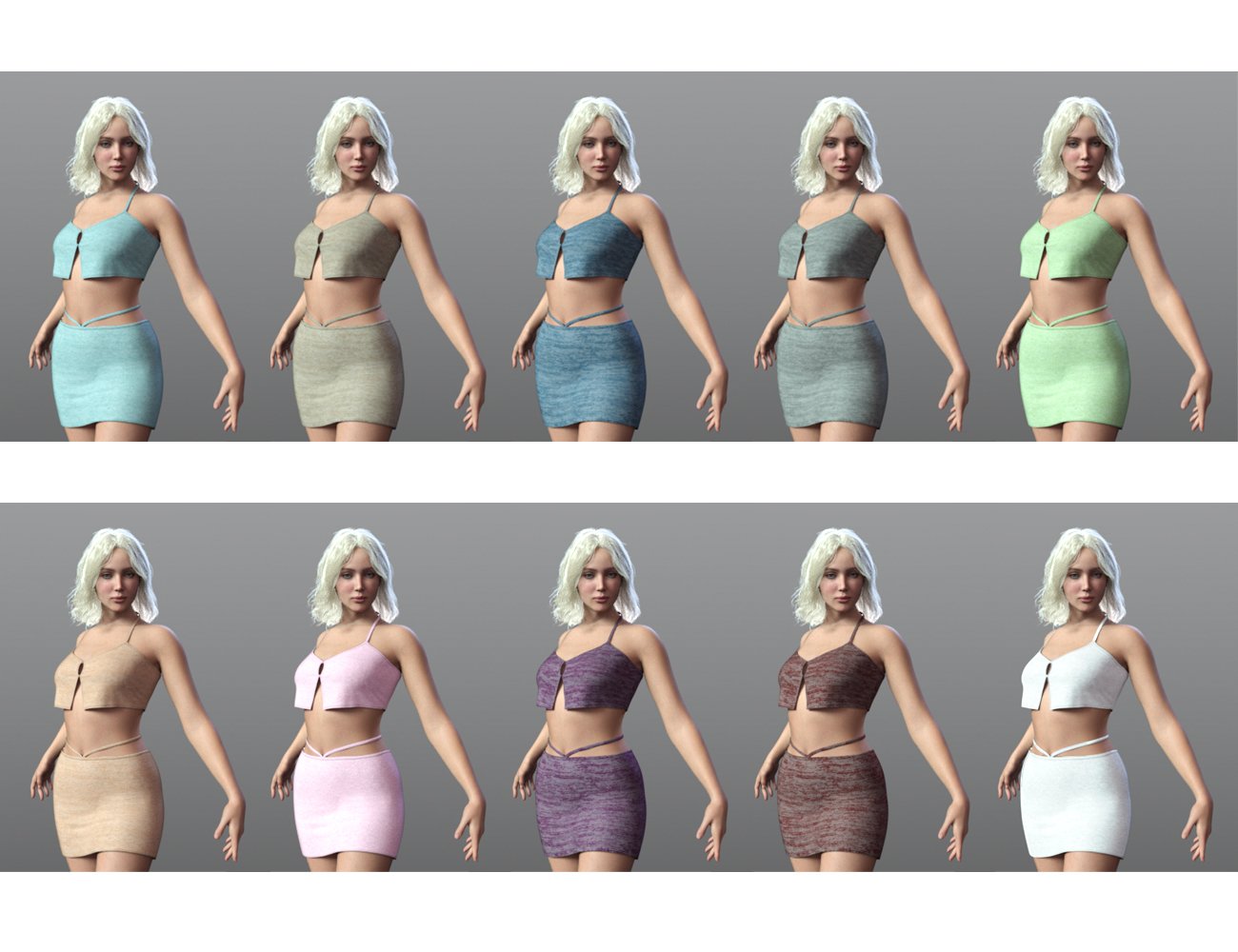 dForce MK Mini Skirt for Genesis 9 | Daz 3D