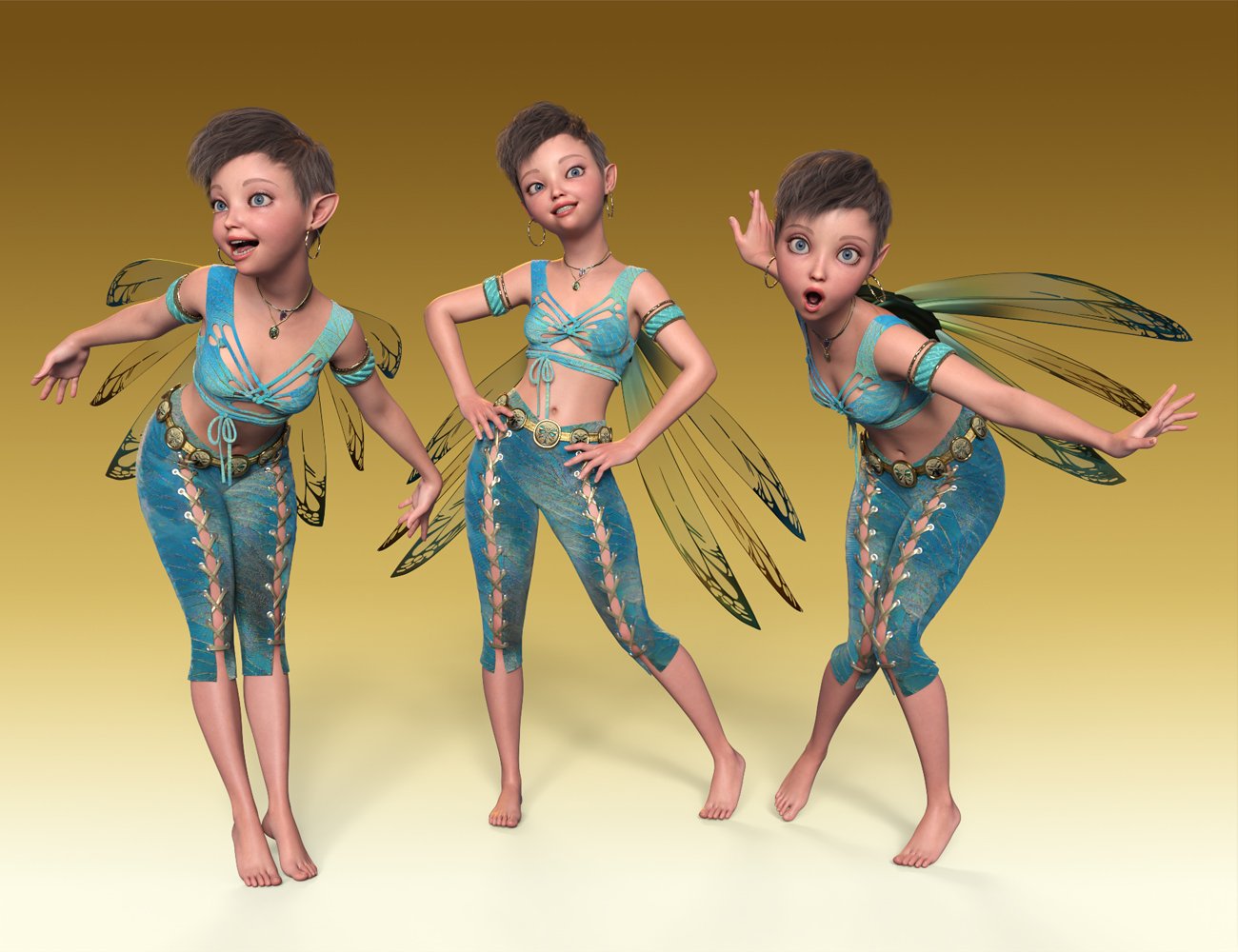 CDI Pixie Poses for Genesis 9 | Daz 3D