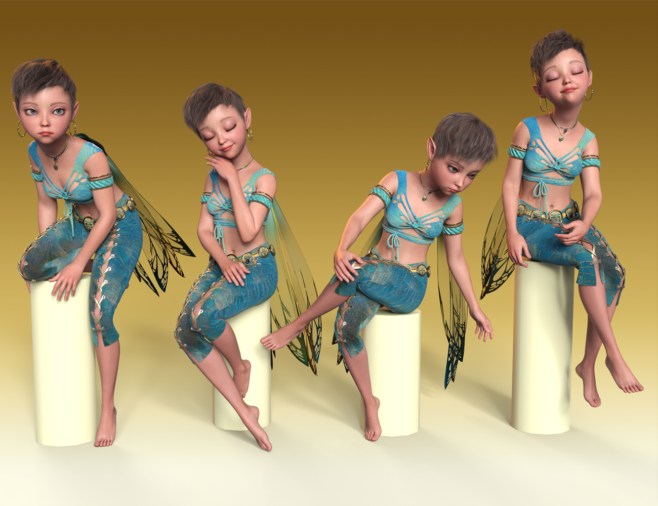 CDI Pixie Poses for Genesis 9 | Daz 3D