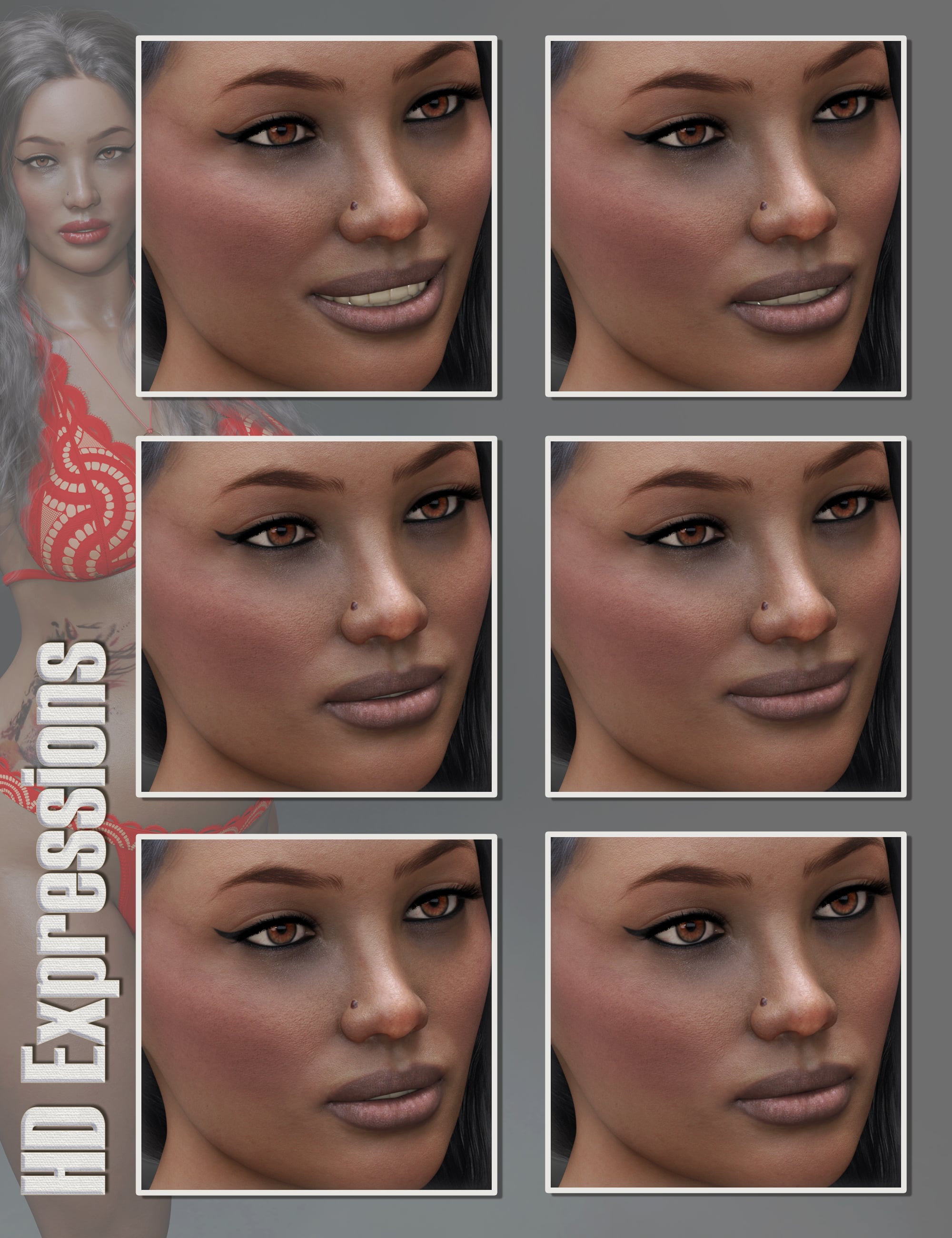 EM3D Lisha HD for Genesis 9 | Daz 3D