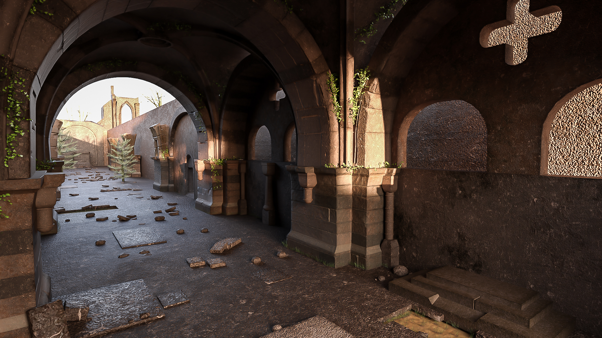 Ruined Corridor | Daz 3D