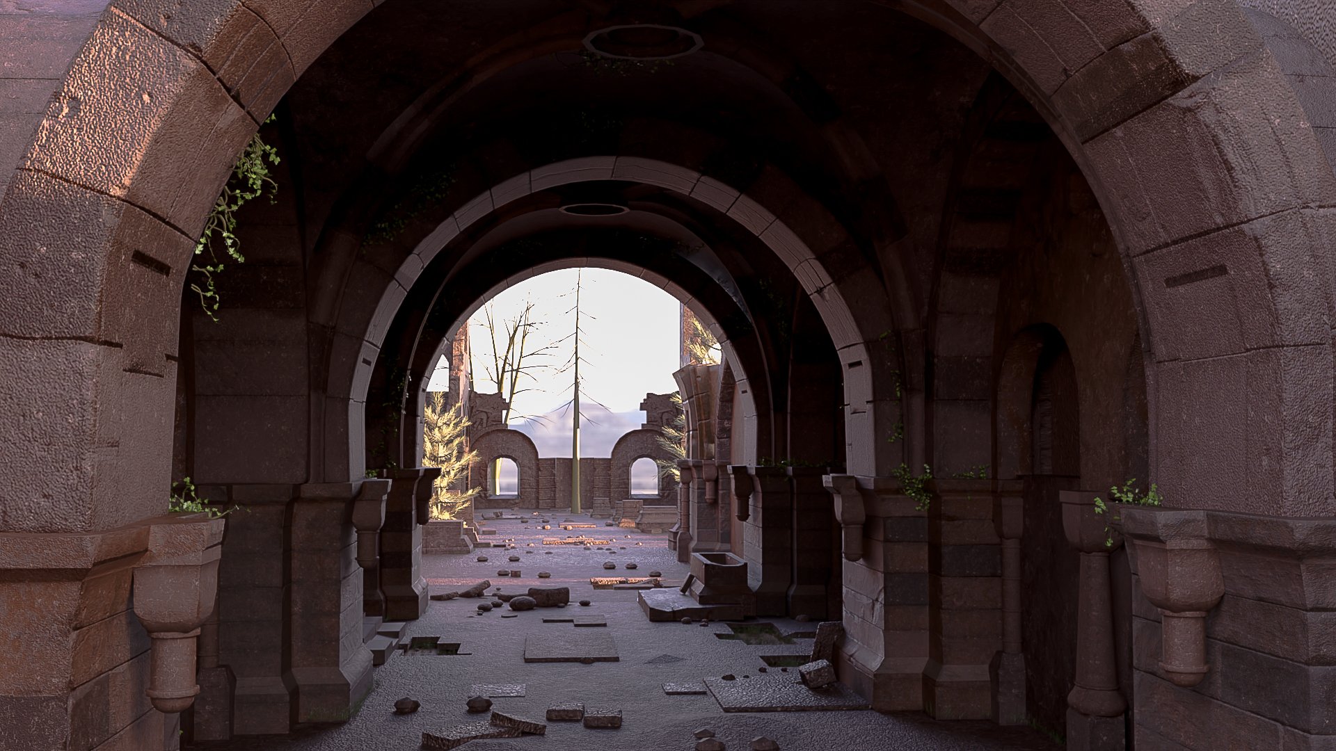 Ruined Corridor | Daz 3D