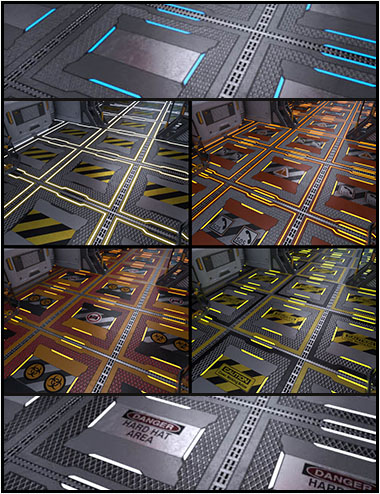 Sci-Fi Flooring Iray Shaders Volume 2 | Daz 3D