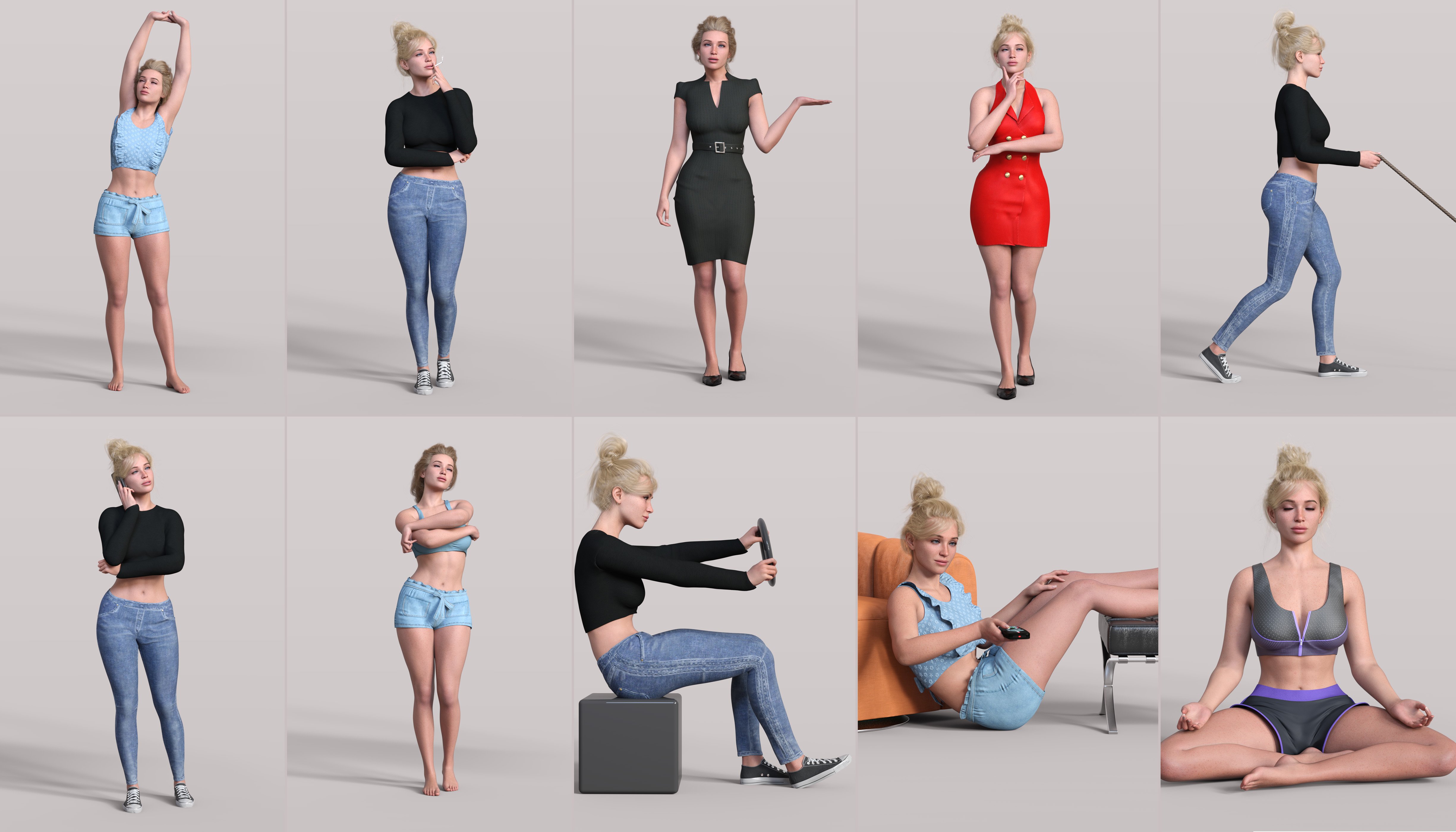 Z Everyday Actions Mega Set for Genesis 8 Female and Genesis 9 | Daz 3D