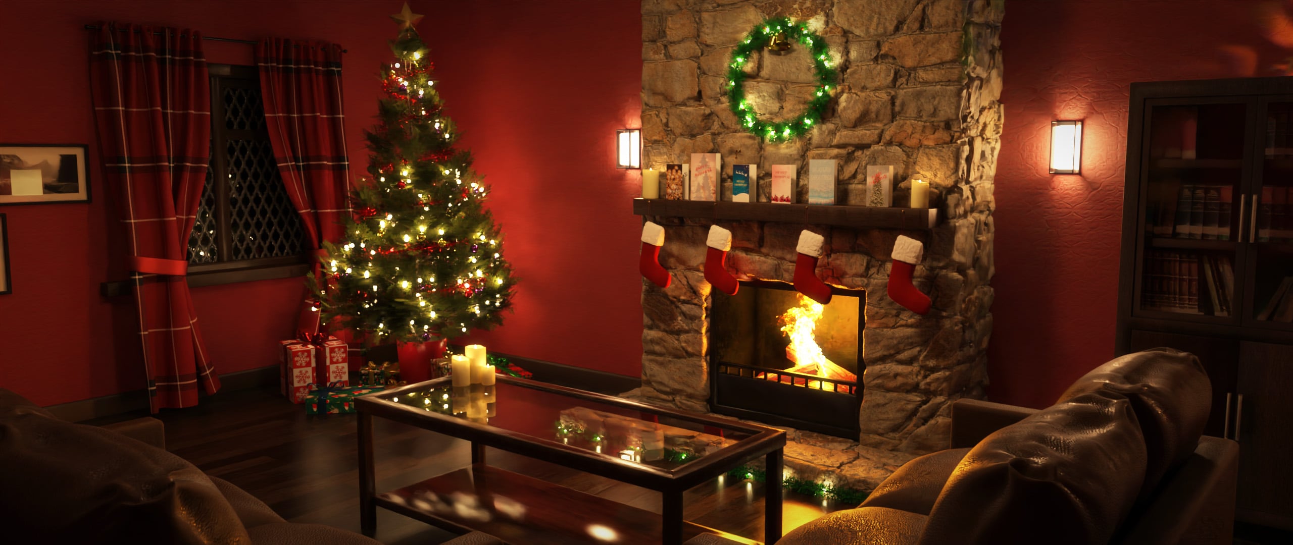 Cozy Christmas Lounge | Daz 3D