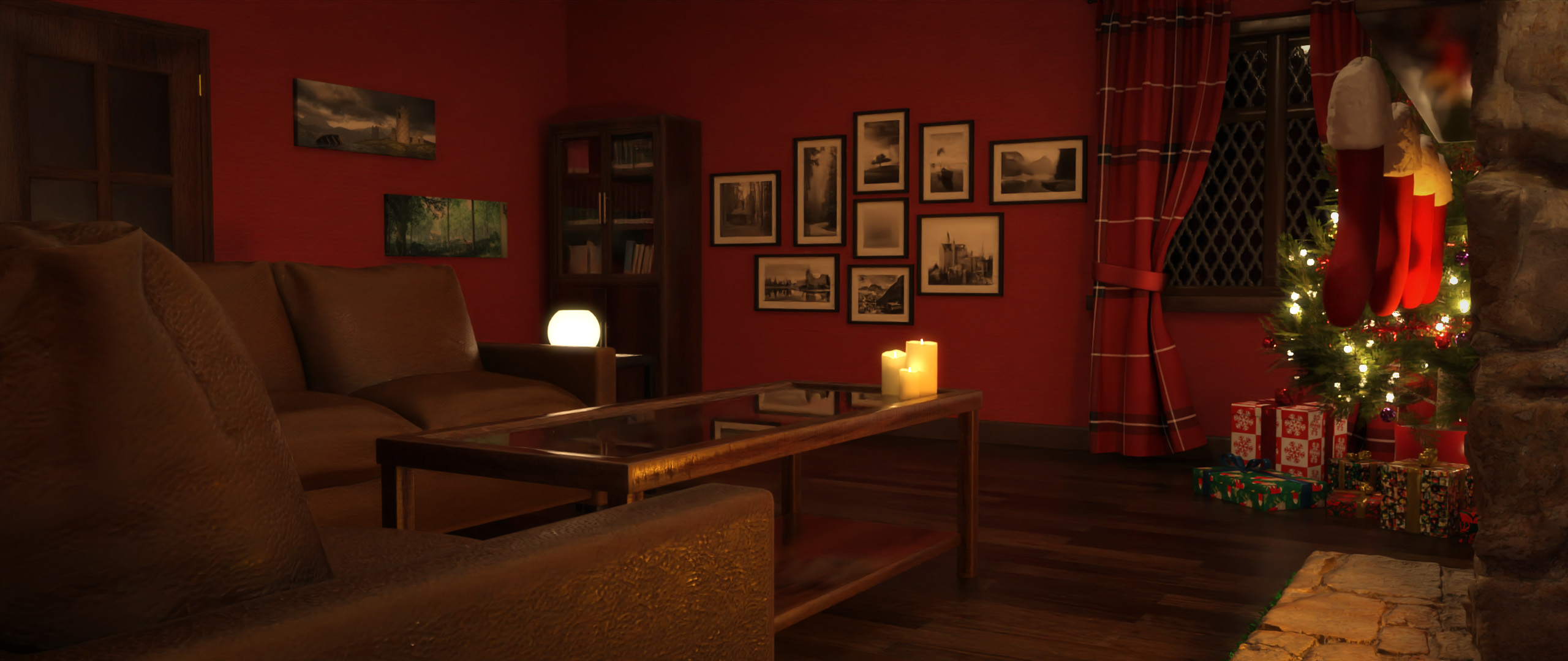 Cozy Christmas Lounge | Daz 3D