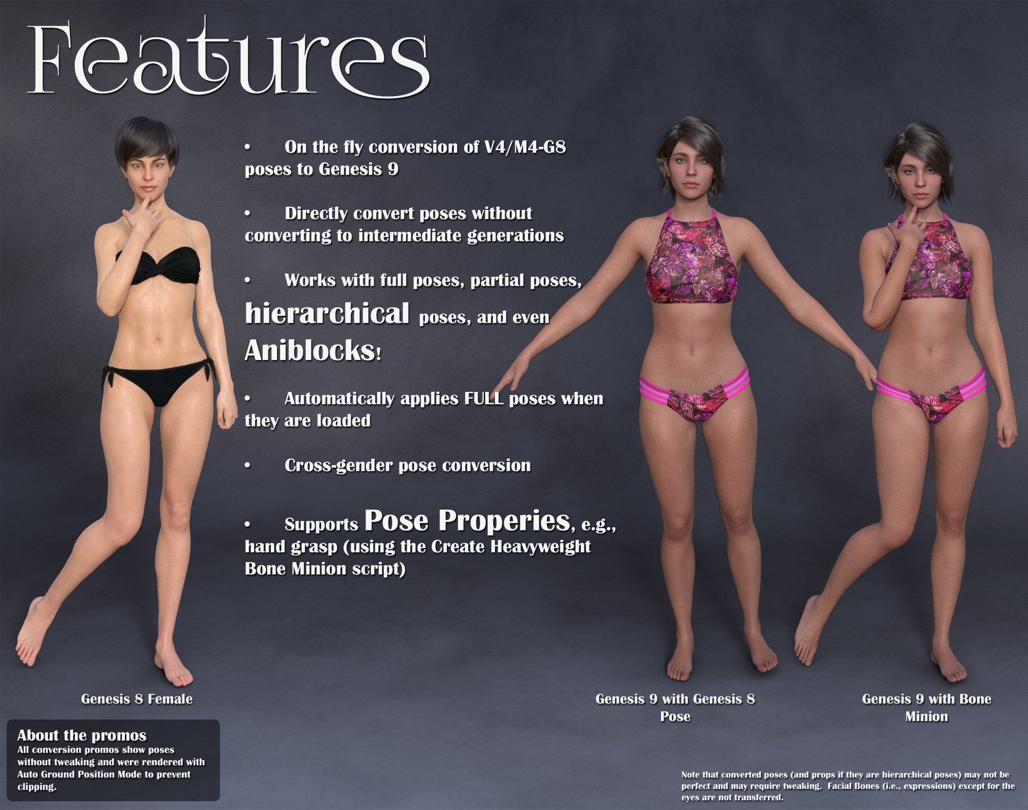 Ultimate Pose Converter Bundle for Genesis 9 | Daz 3D