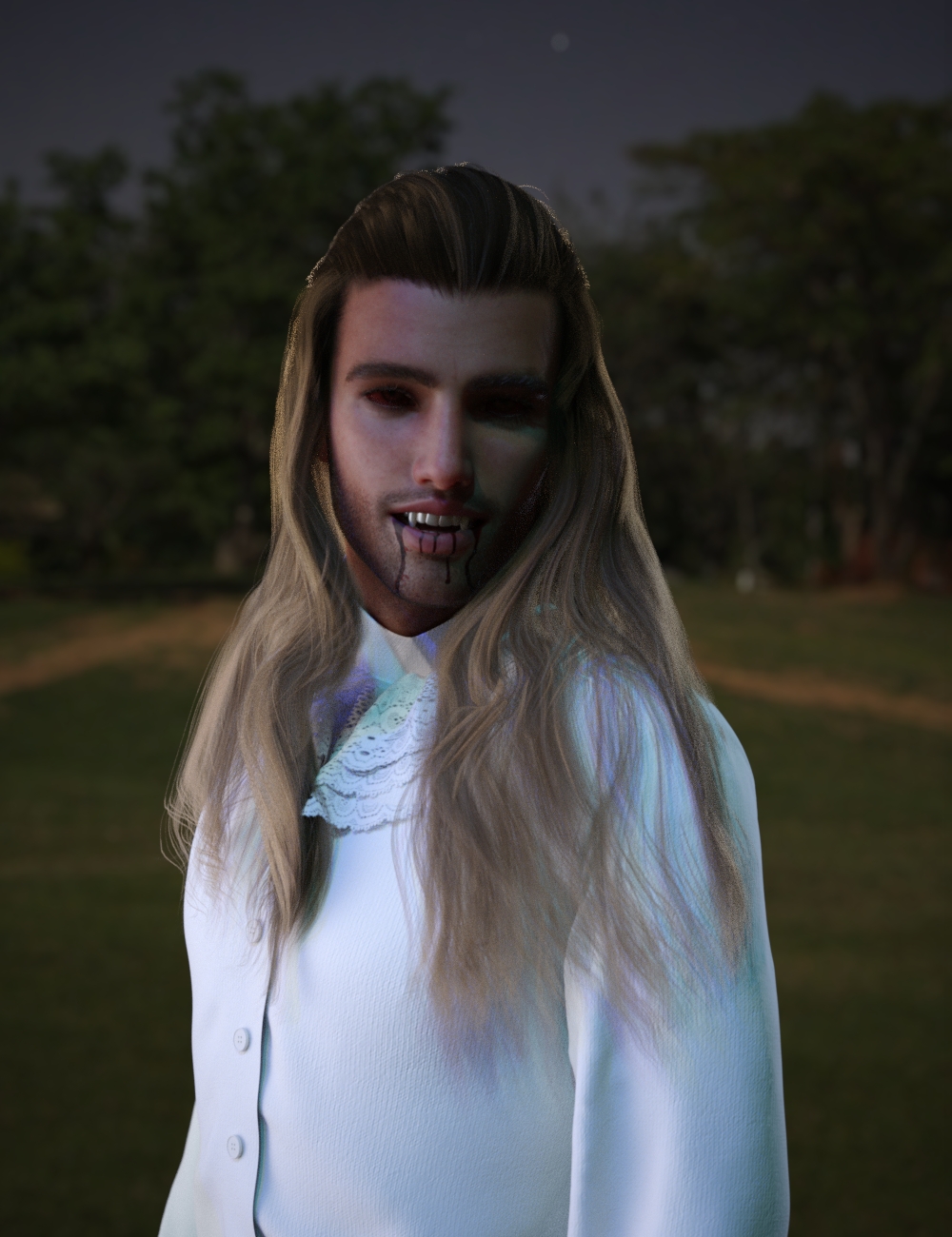 Antonio dForce Long Hair and Beard for Genesis 8 and 8.1 Male and ...