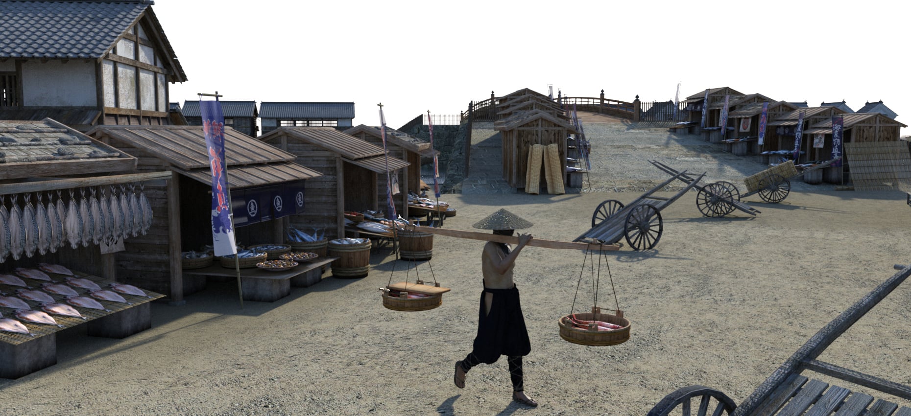 Old Japanese Town Edo Vol. 6 | Daz 3D