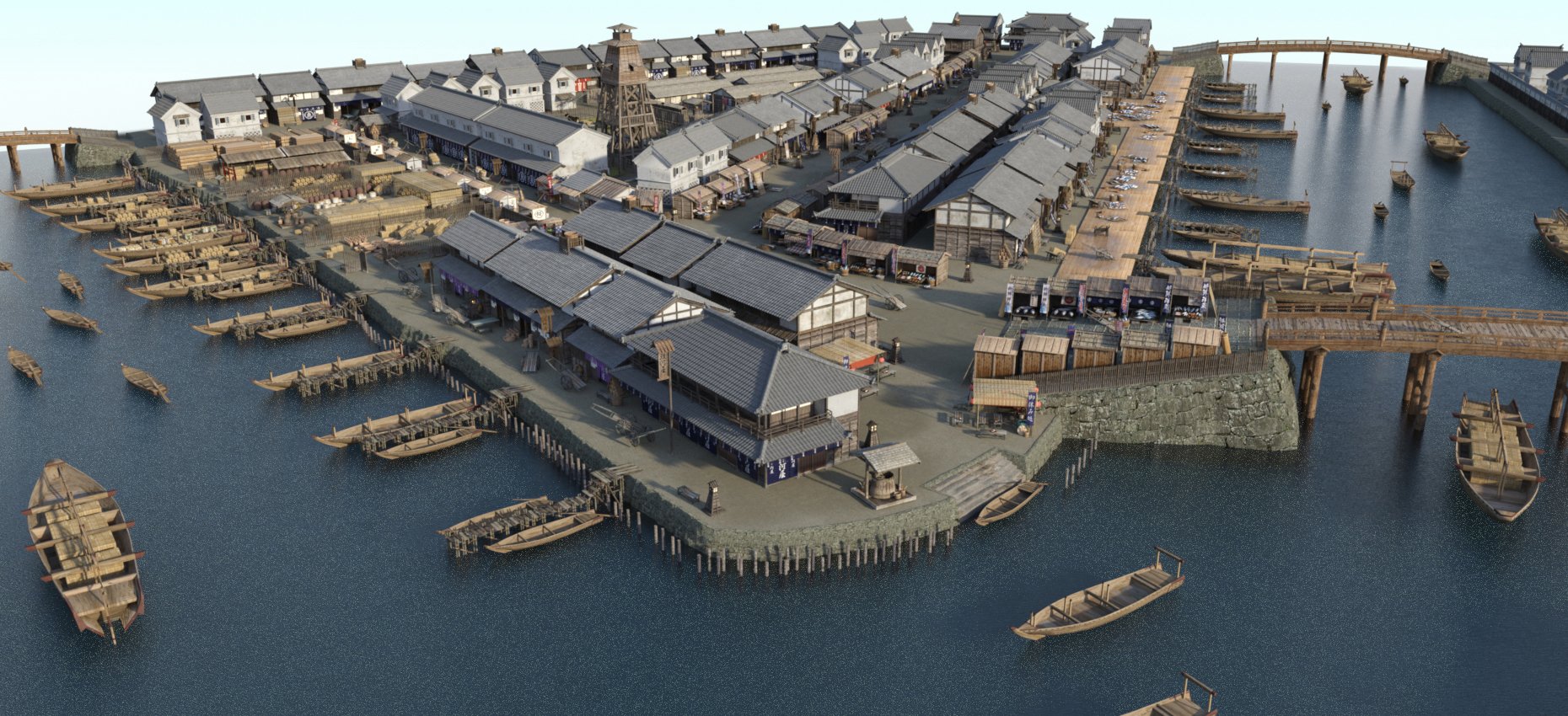 Old Japanese Town Edo Vol. 6 | Daz 3D
