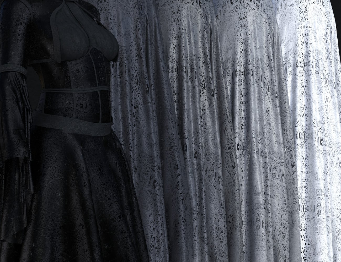 FSL Dark Dreaming Clothing Shaders Iray Megapack | Daz 3D