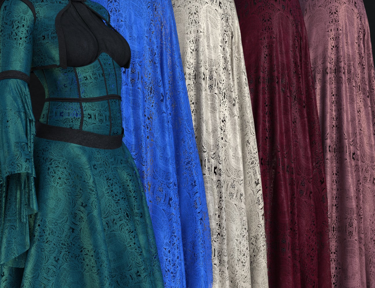 FSL Dark Dreaming Clothing Shaders Iray Megapack | Daz 3D