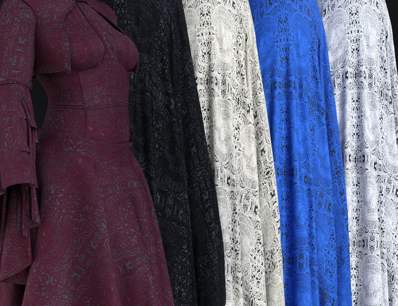 FSL Dark Dreaming Clothing Shaders Iray Megapack | Daz 3D