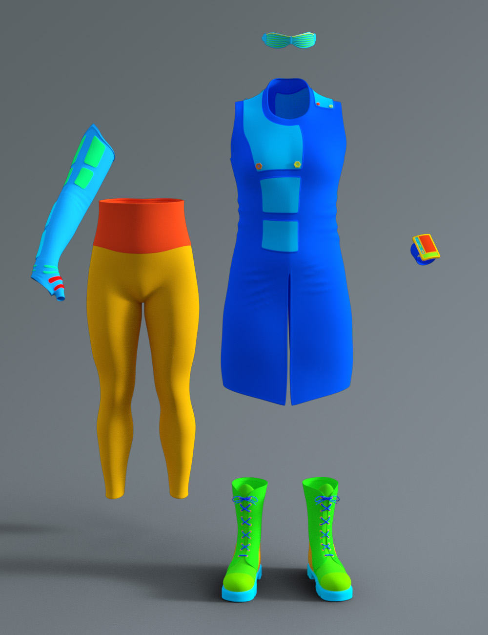 dForce Acid Outfit for Genesis 9 | Daz 3D