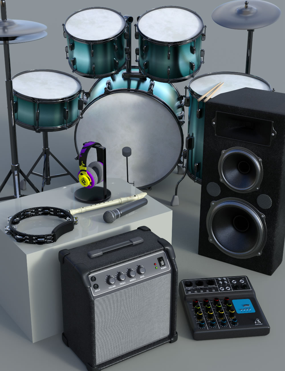 Hobby Props Music | Daz 3D