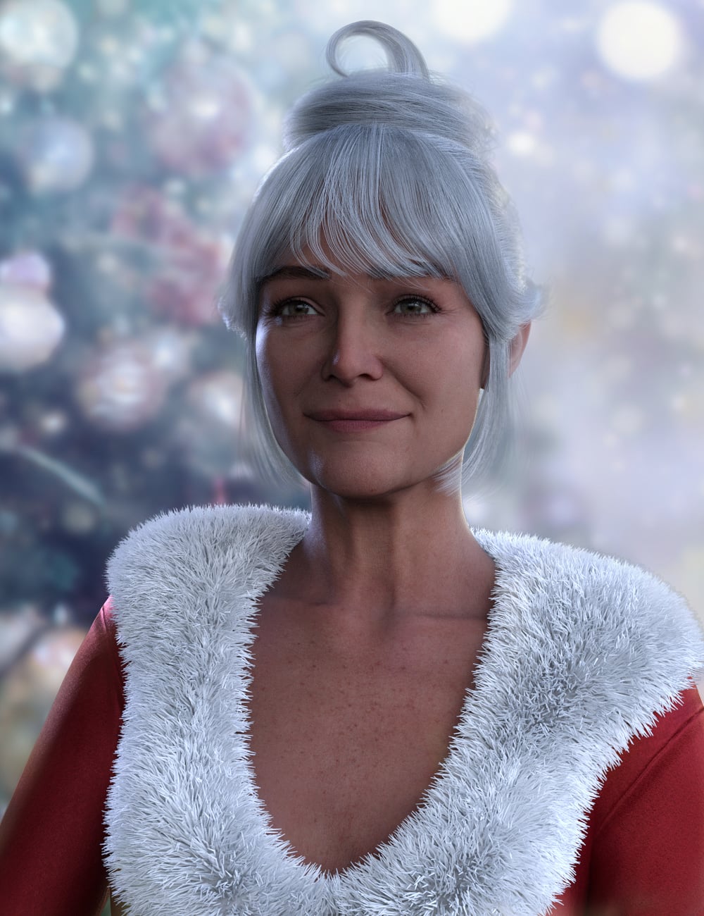 Festive Updo Hair for Genesis 9 | Daz 3D