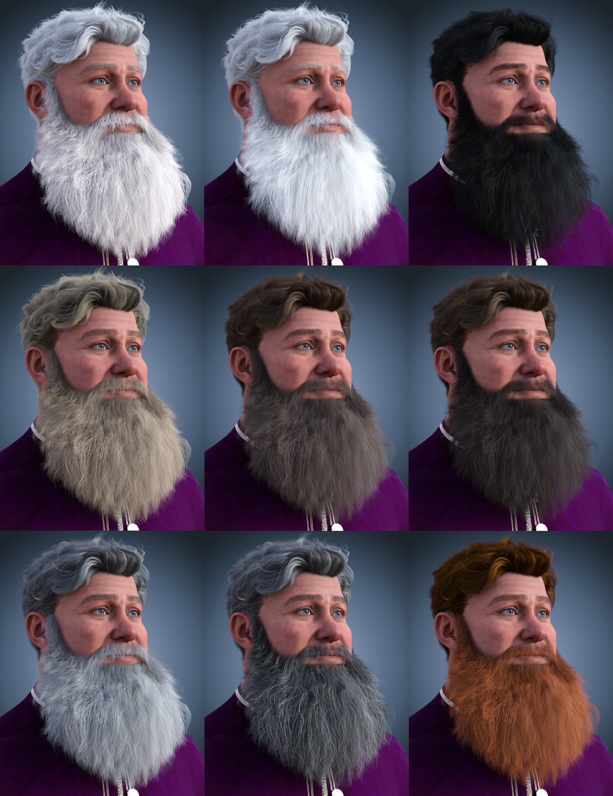 Santa Claus Beard for Genesis 9 | Daz 3D