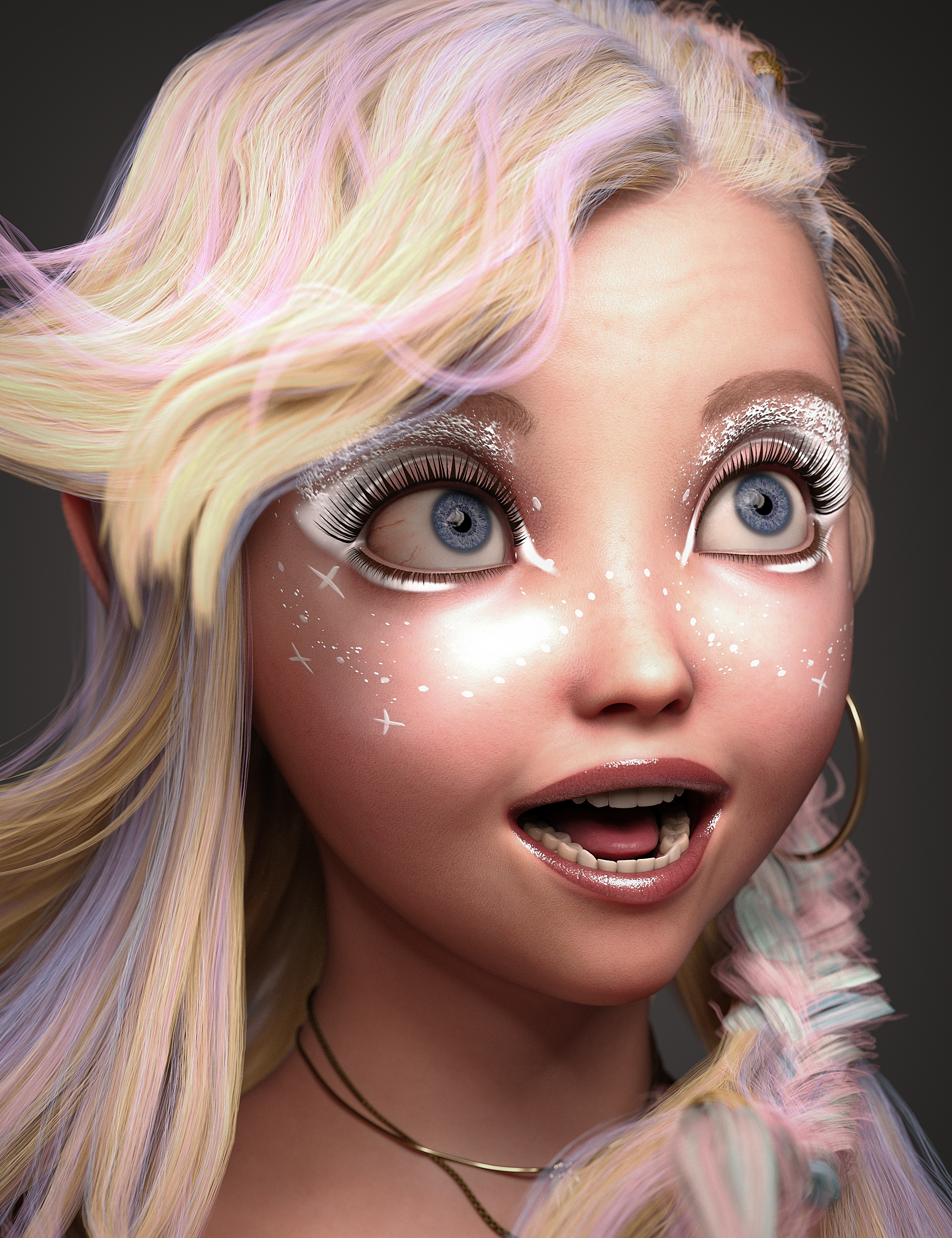 Head Shapes and Makeup for Pixie 9 | Daz 3D