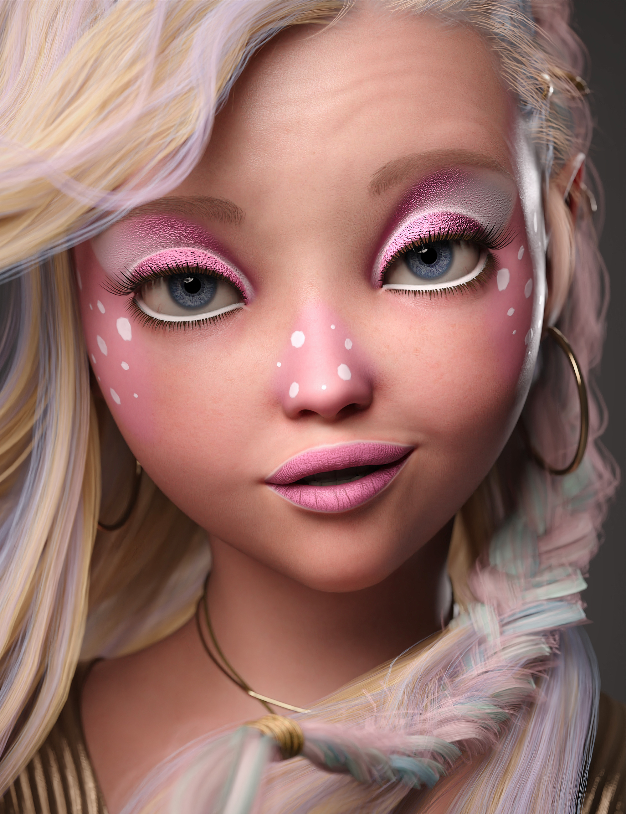 Head Shapes and Makeup for Pixie 9 | Daz 3D