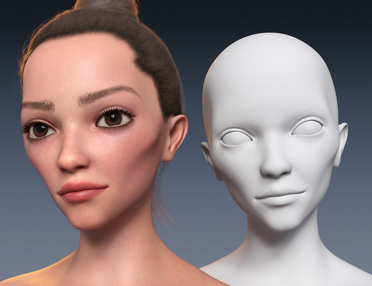 Head Shapes and Makeup for Pixie 9 | Daz 3D