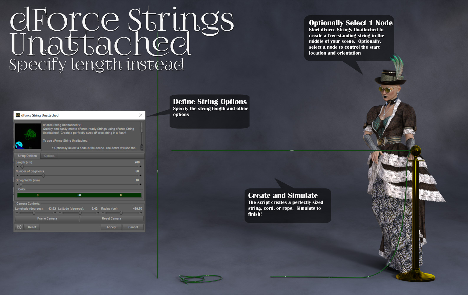 Dforce Strings And String Lights Daz 3d