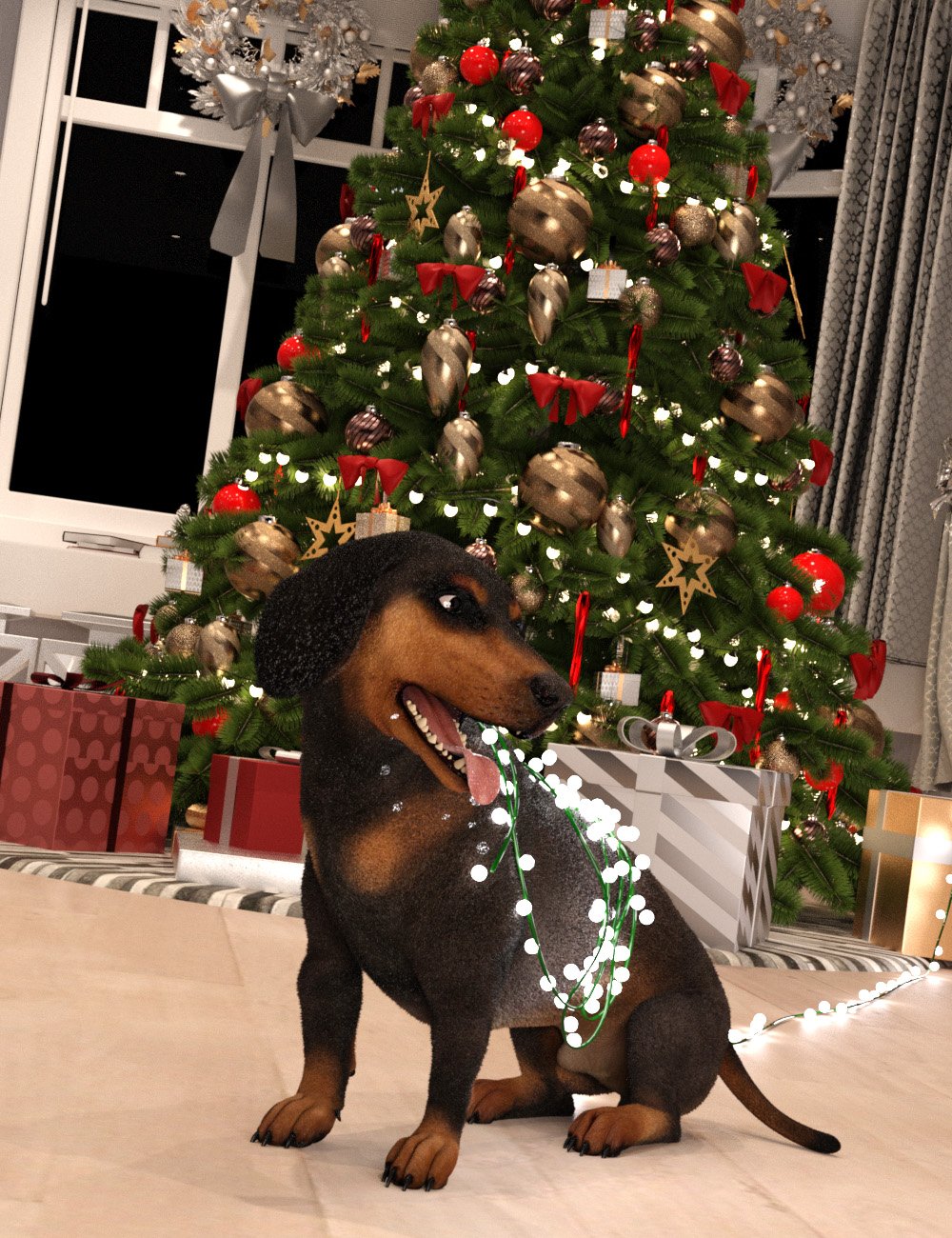 dForce Strings and String Lights | Daz 3D